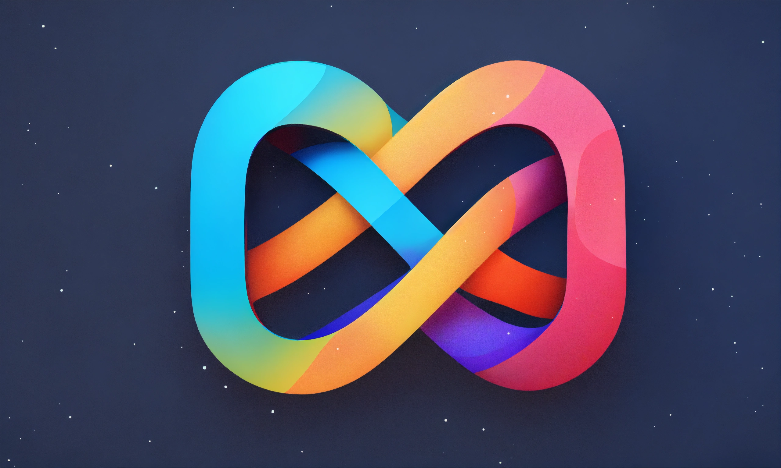 Lexica - Colorful infinity symbol 8 shaped flat icon