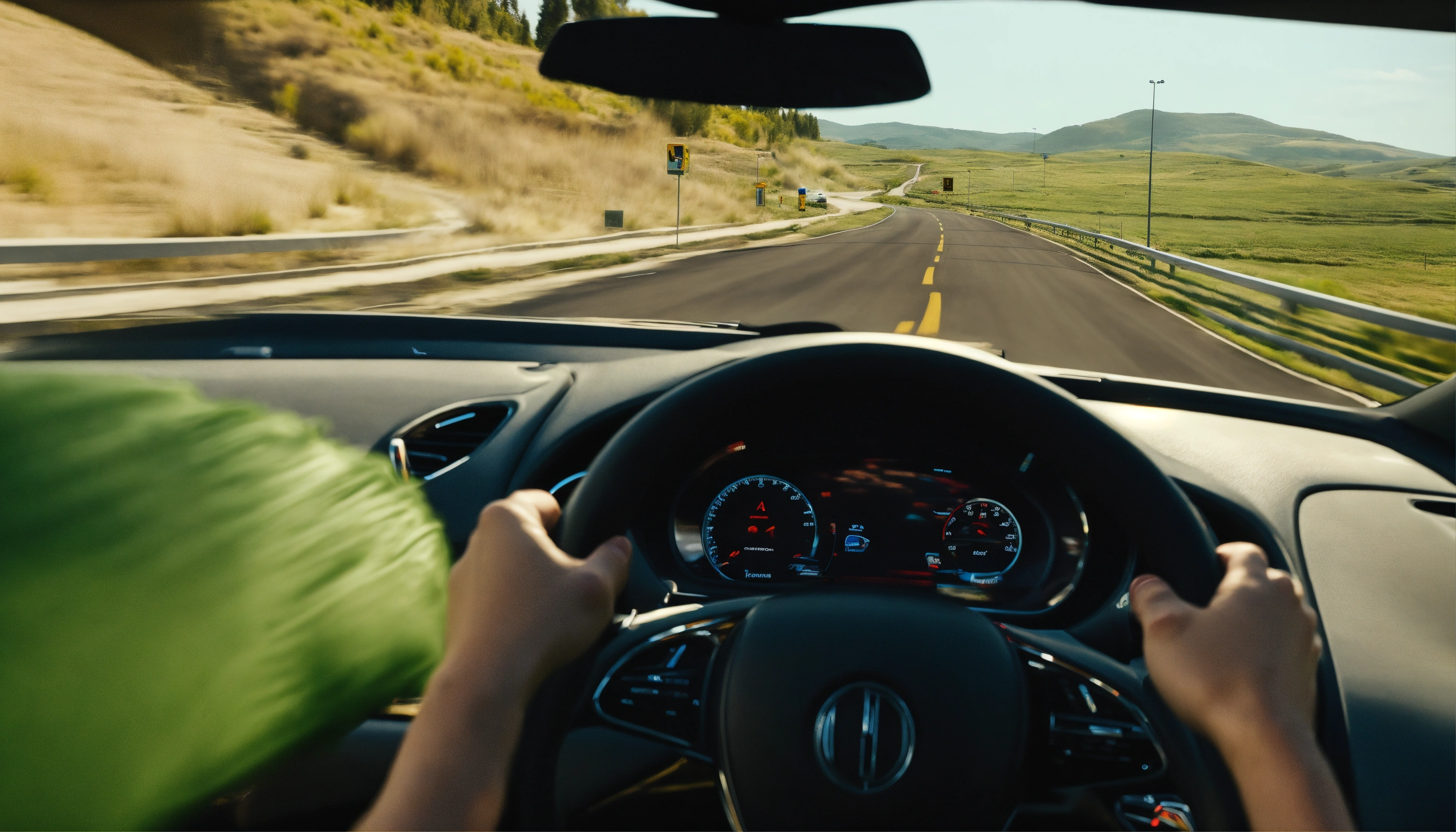 Lexica - Person driving a car, semi photo realistic, car driving ...