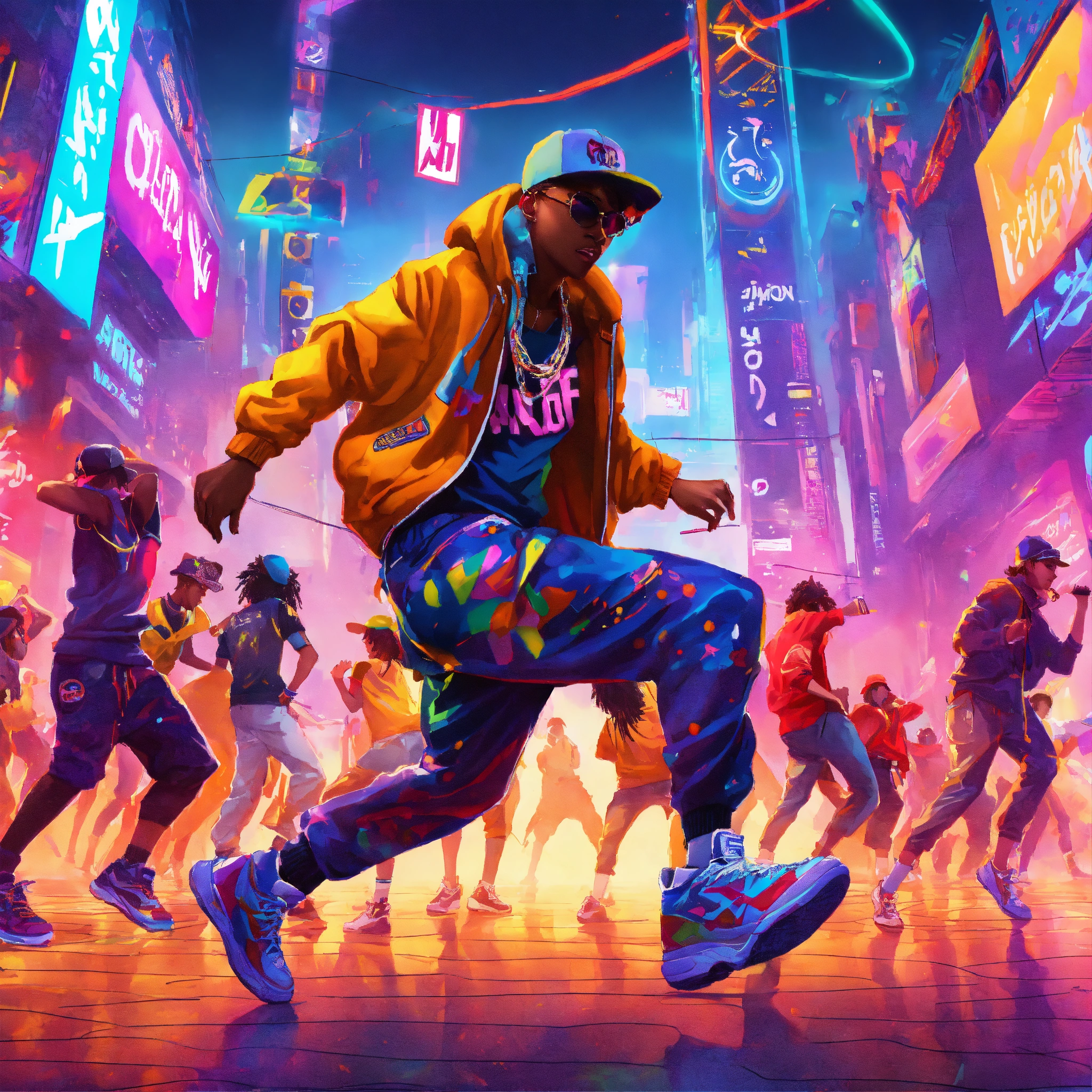 Lexica - Colorful art of crazy hip hop dance 8k wallpaper,