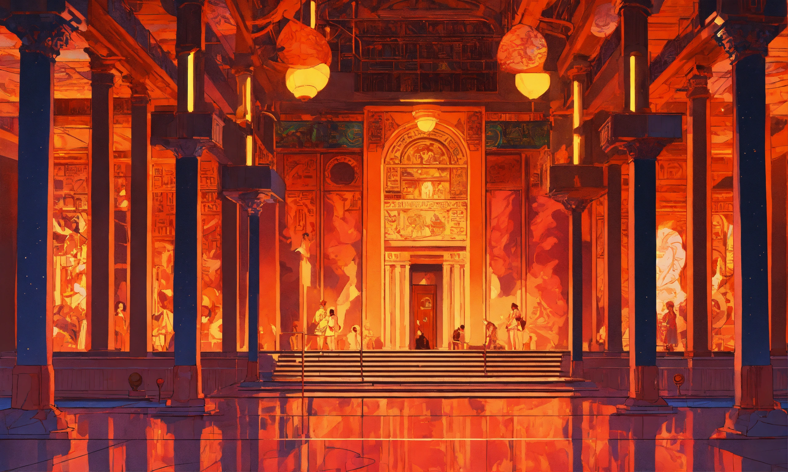 Lexica - Ancient Rich Fantasy egyptian great hall, feast, egyptian ...