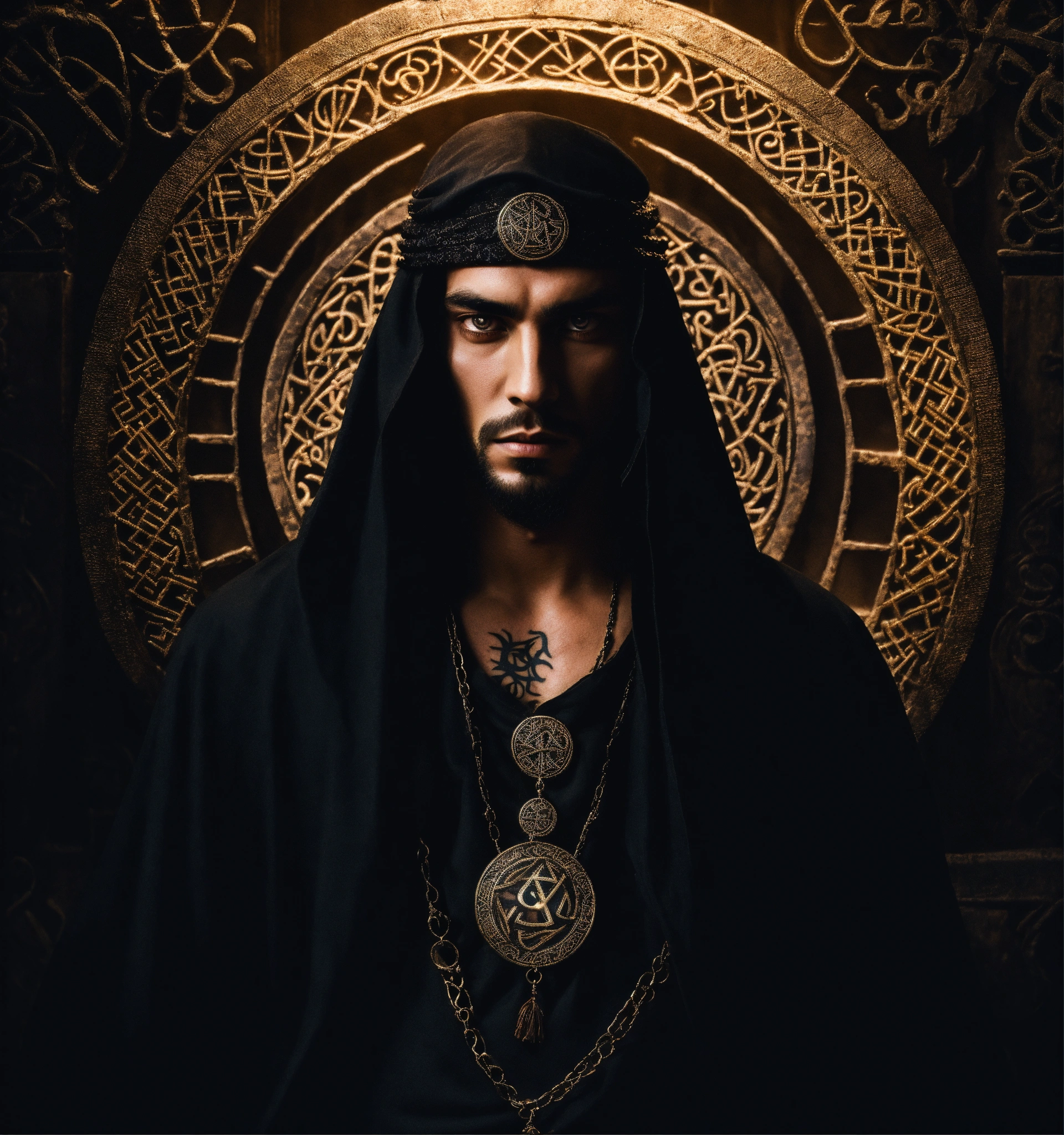 Lexica - Dark, mysterious and dramatic headshot of a young handsome ...