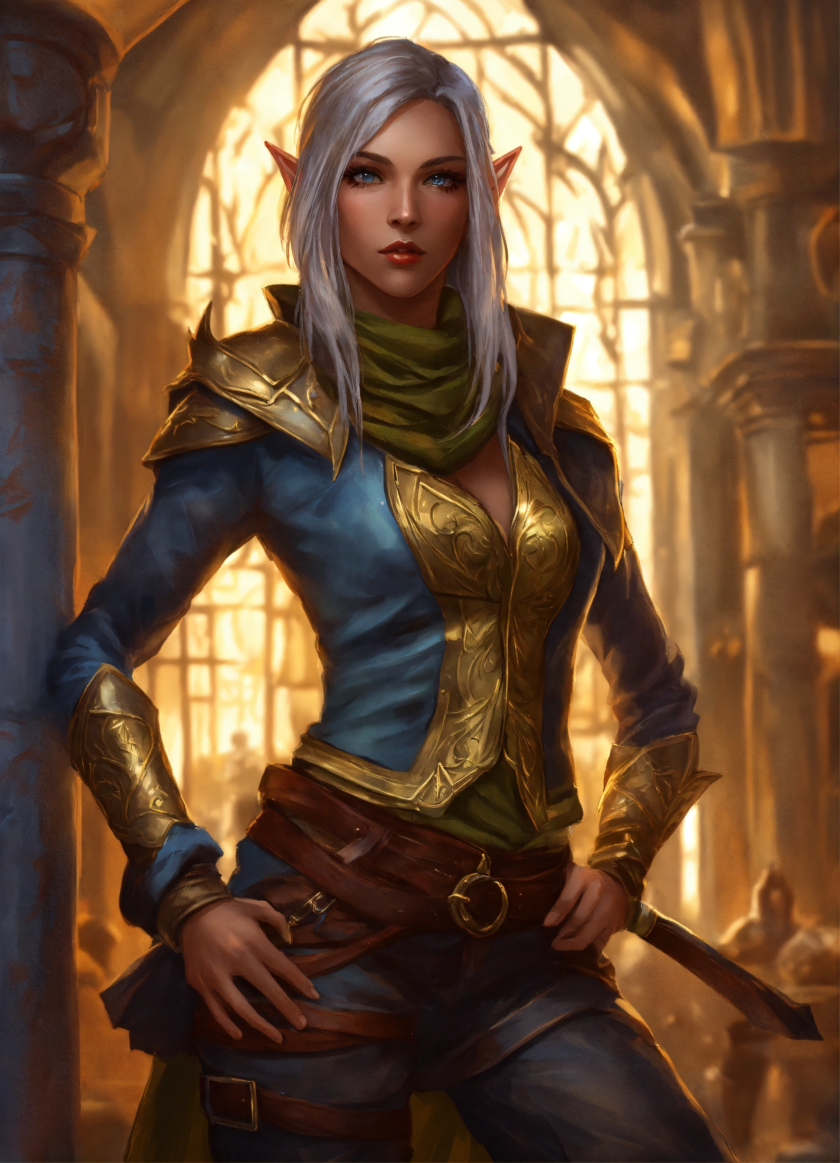 Lexica - Half human half gold elf beautiful female thief, rogue ...