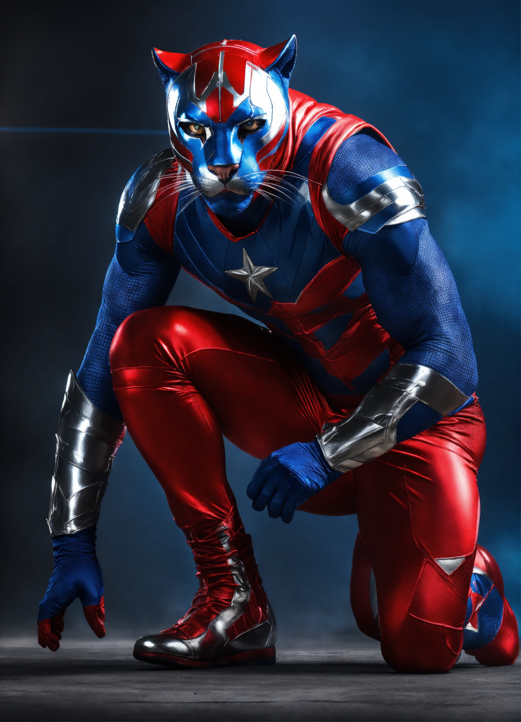 Lexica - An image of an athlete dressed as a panther, in the style of ...