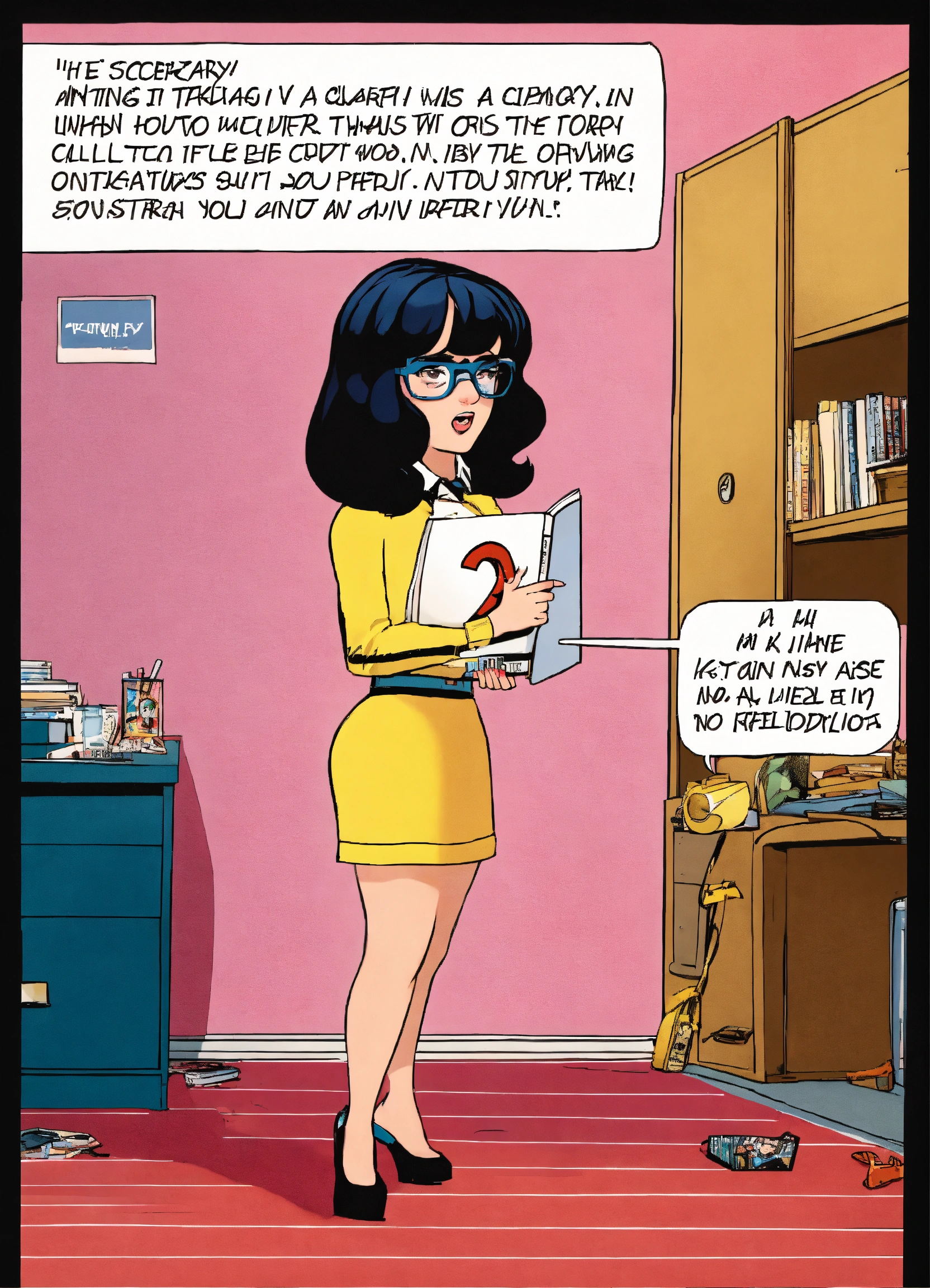 Lexica - Comic strip, katy perry, secretary, miniskirt