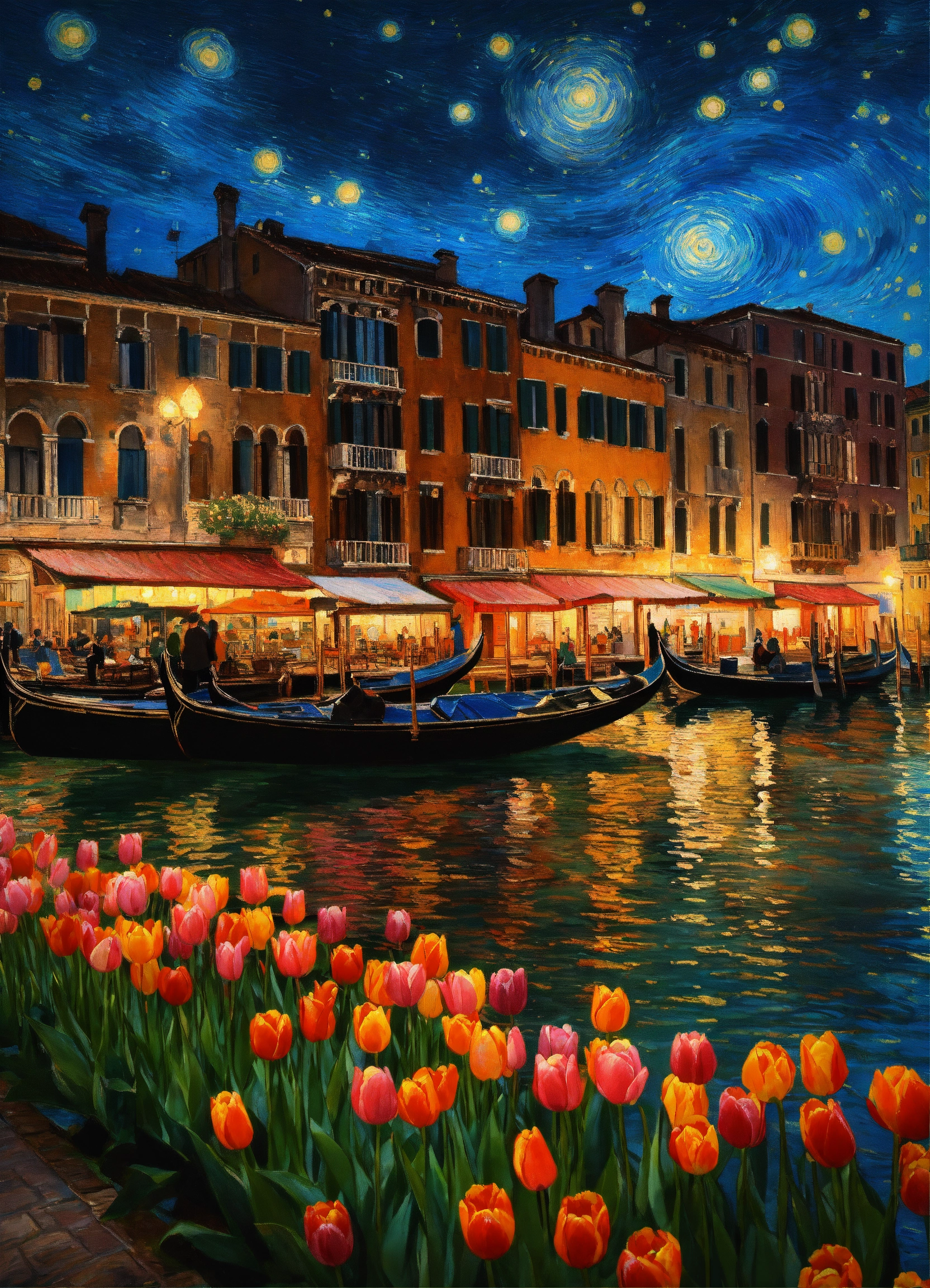 Lexica - Masterpiece of art, Van Gogh painting, The Grand Canal in ...