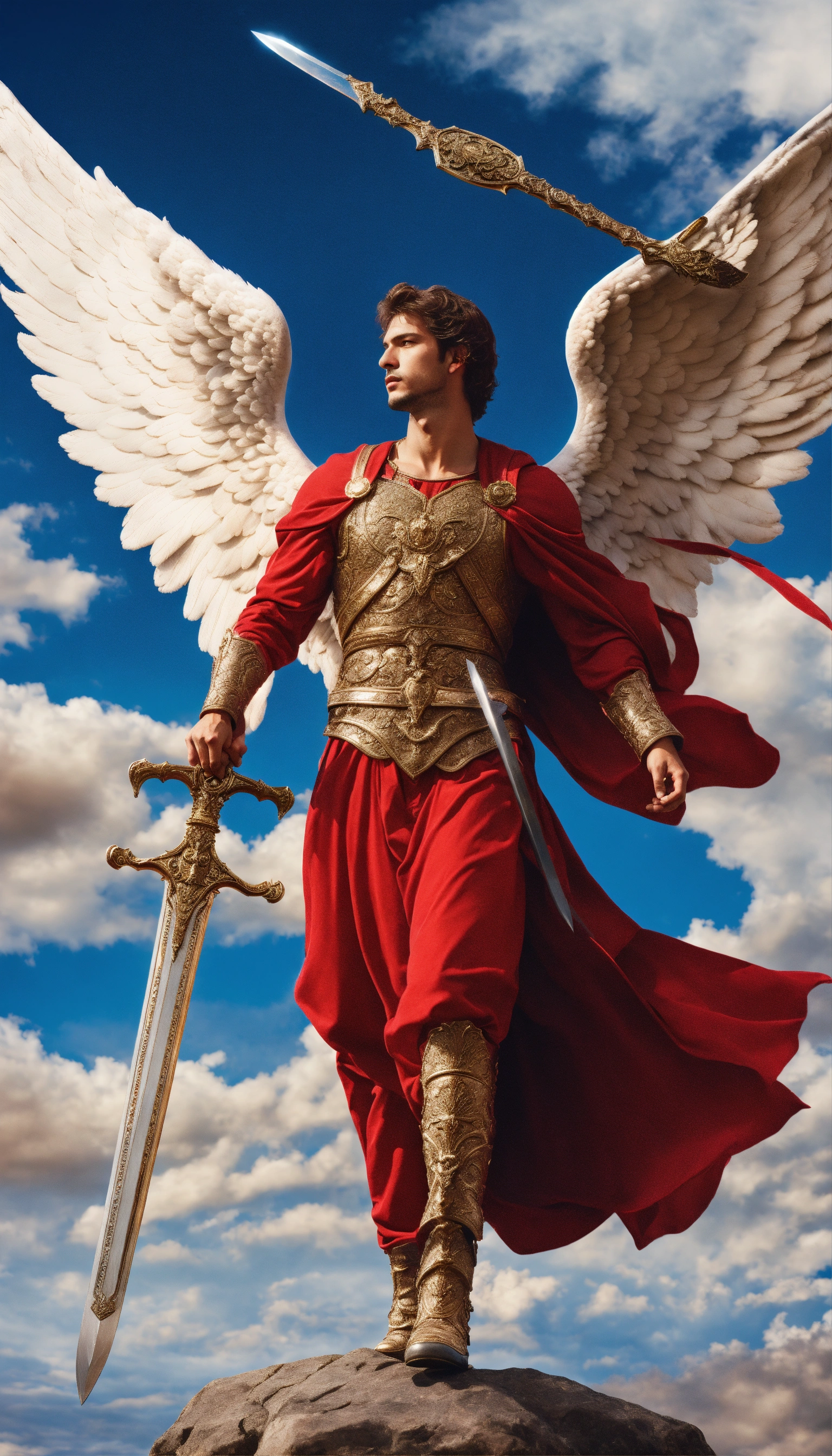 Lexica - Ultra realistic full body photo of an male archangel wearing ...