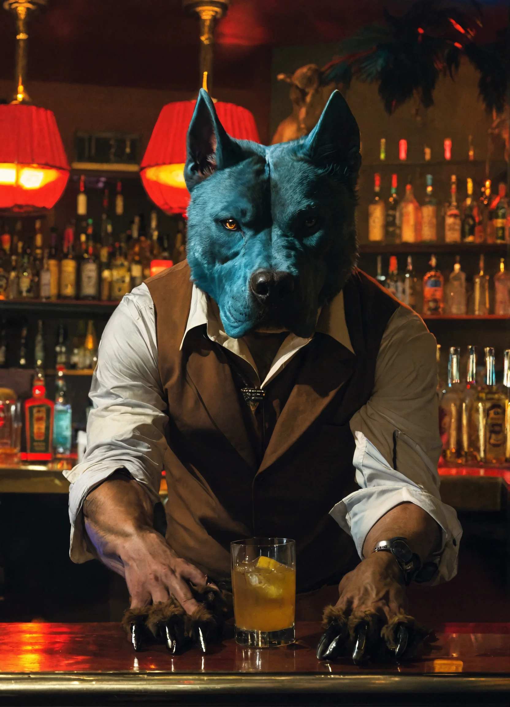 Lexica - Bartender warewolf pitbull las vegas