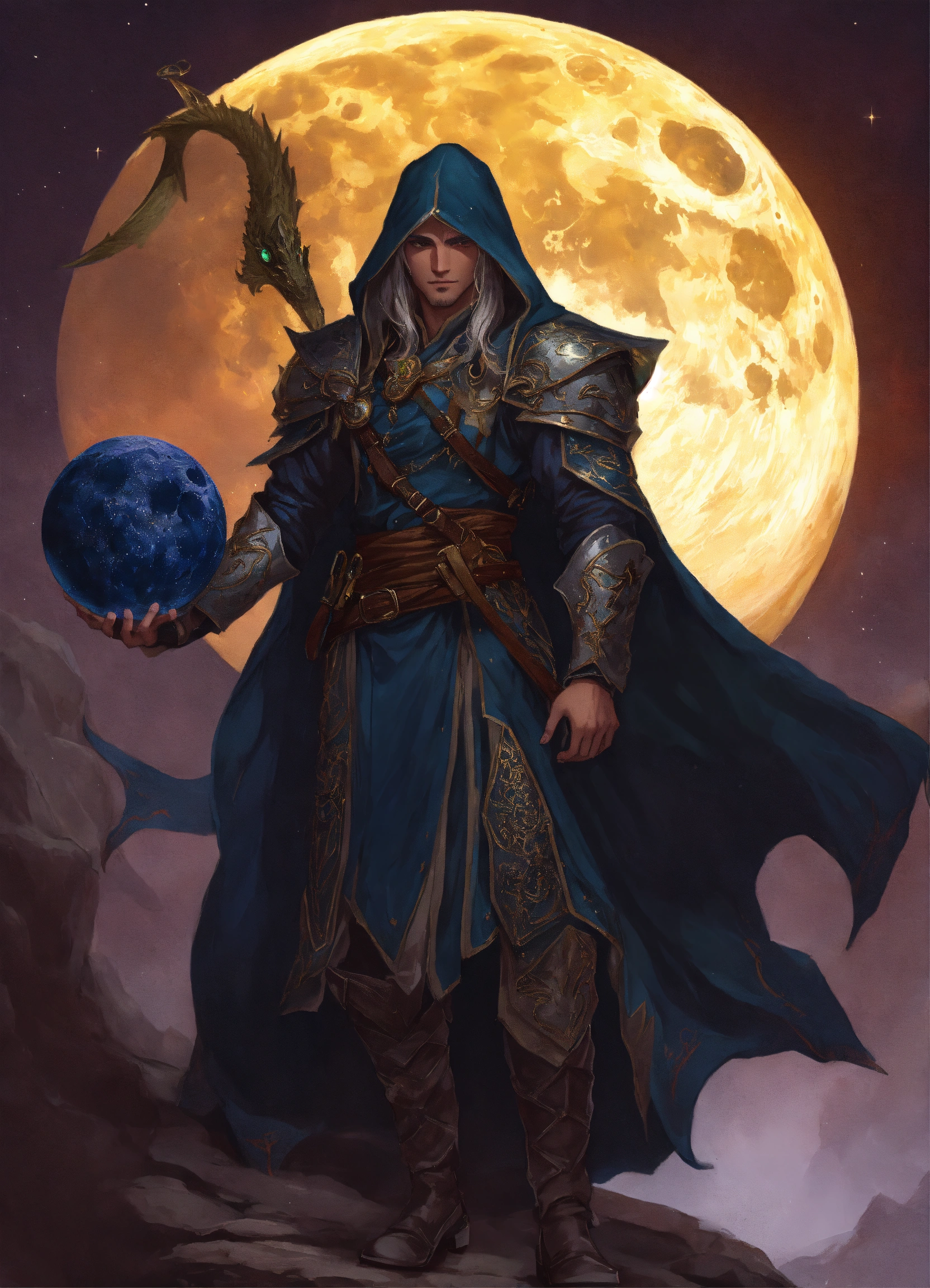 Lexica - A Sylvanesti half-elf male lunar sorcerer of DragonLance with ...