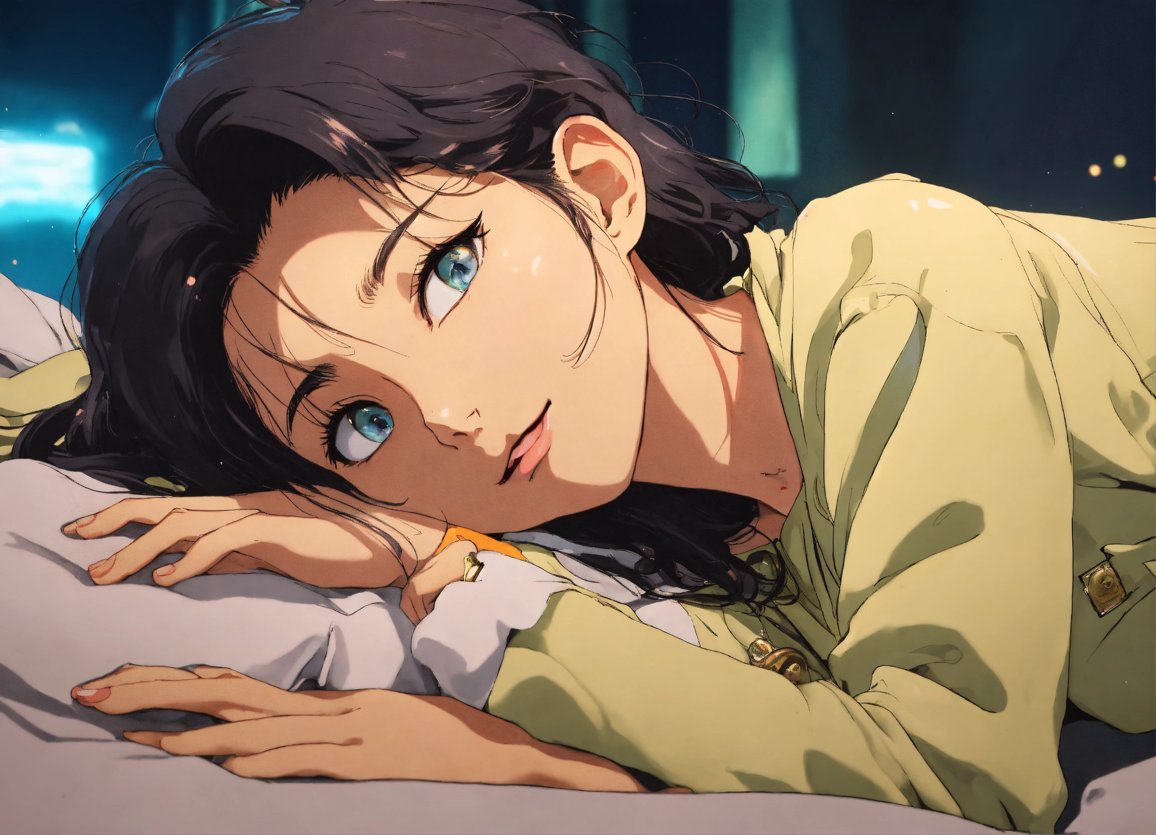 Lexica - 1990s anime sci-fi kooky cat female, full detailed eyes ...