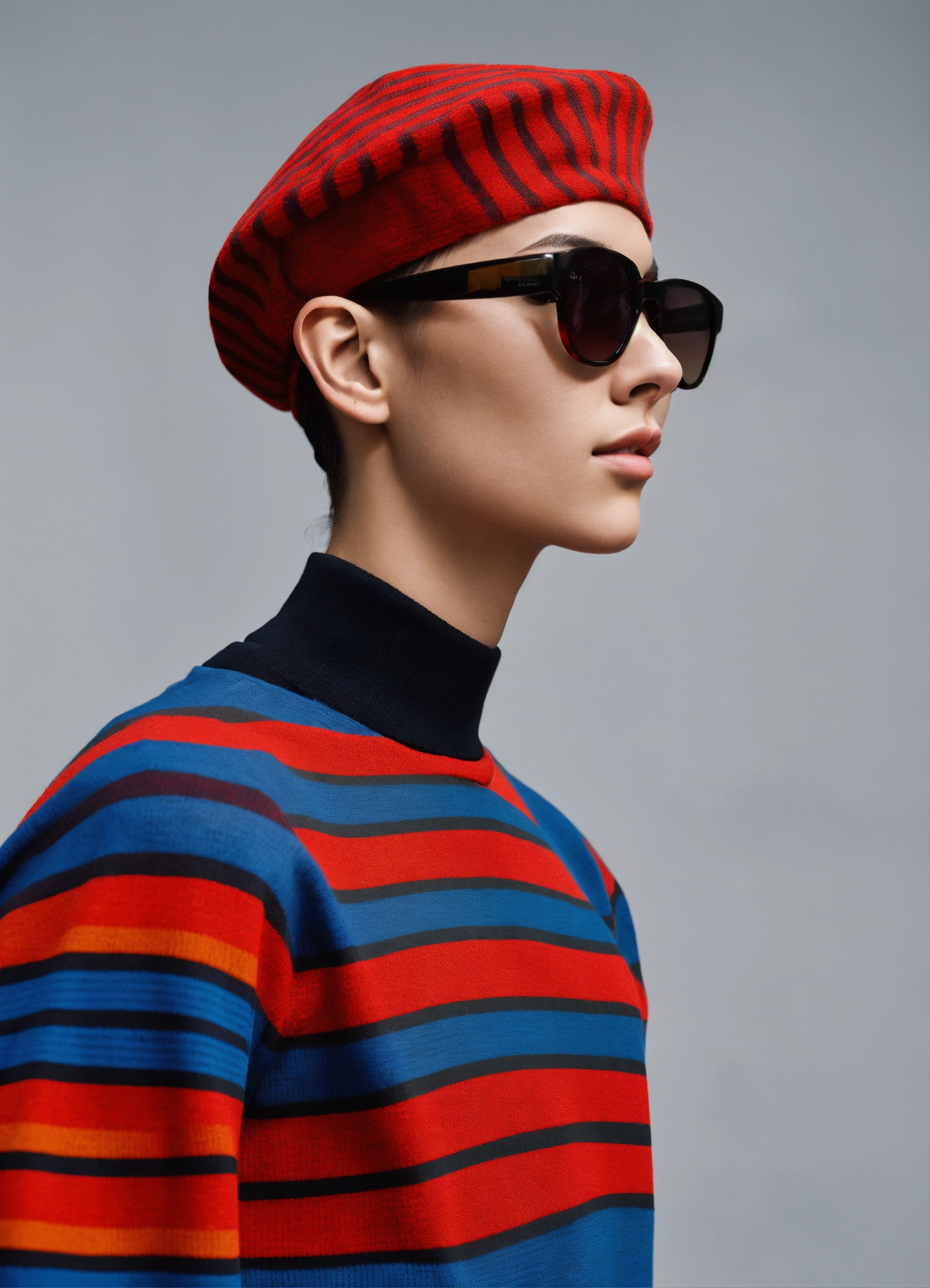 Lexica - Front profile half body model show Photography, in the ...