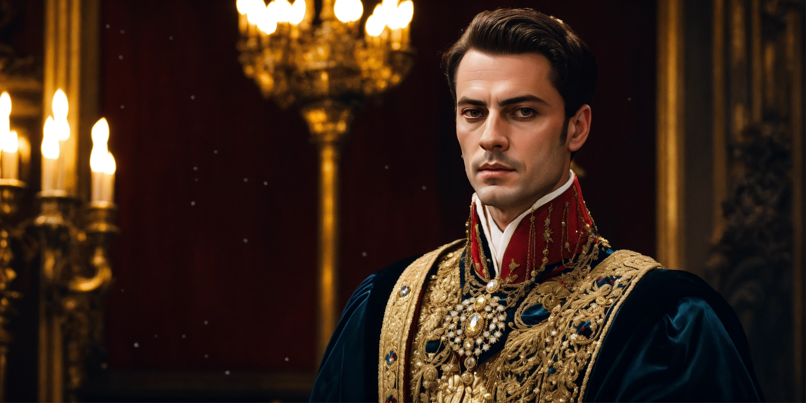 Lexica - Sinister portrait of a young and handsome evil French emperor ...