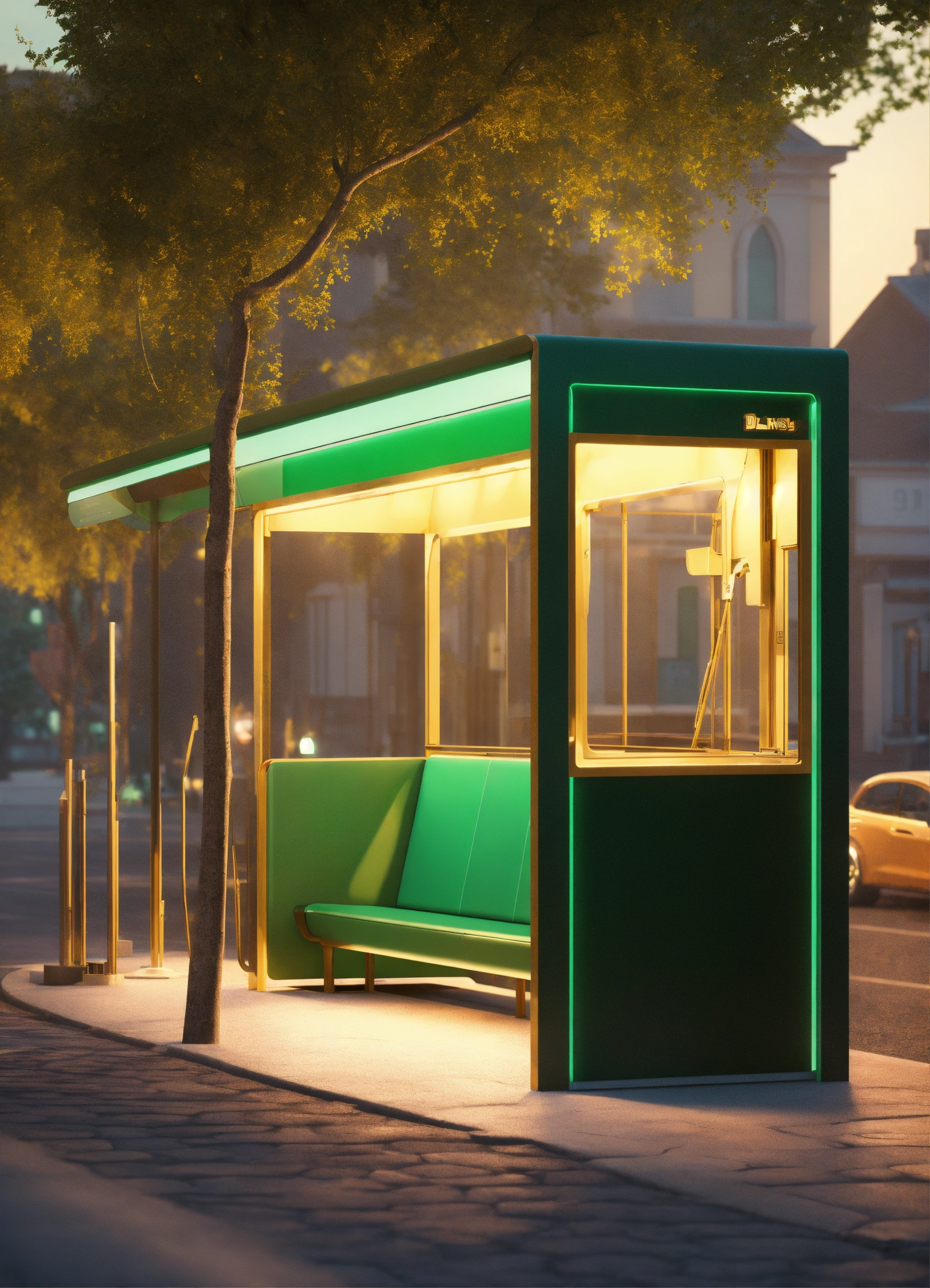 Lexica - Small architectural form in the form of a bus stop in the town ...