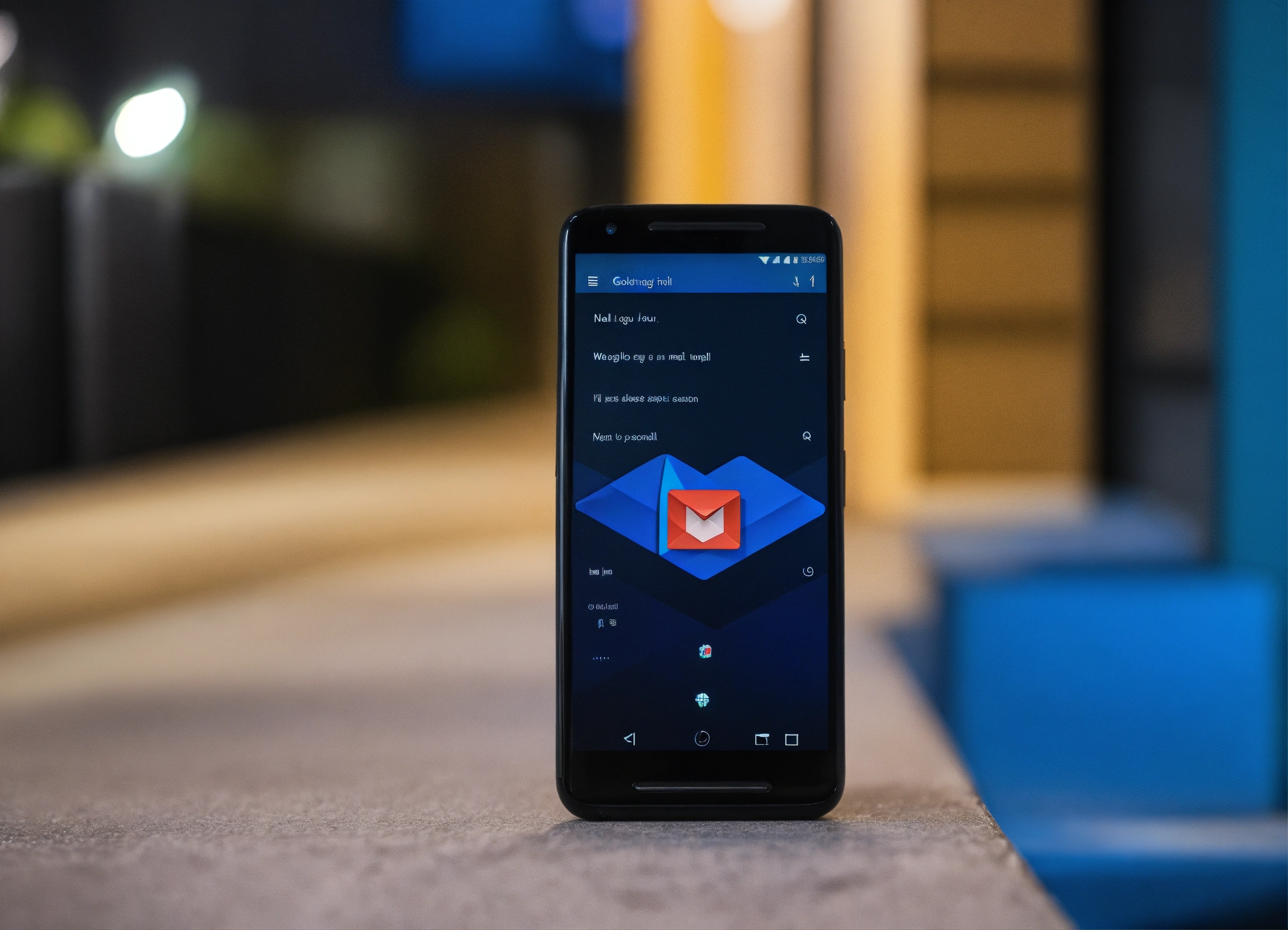 Lexica - Gmail material design black blue phone