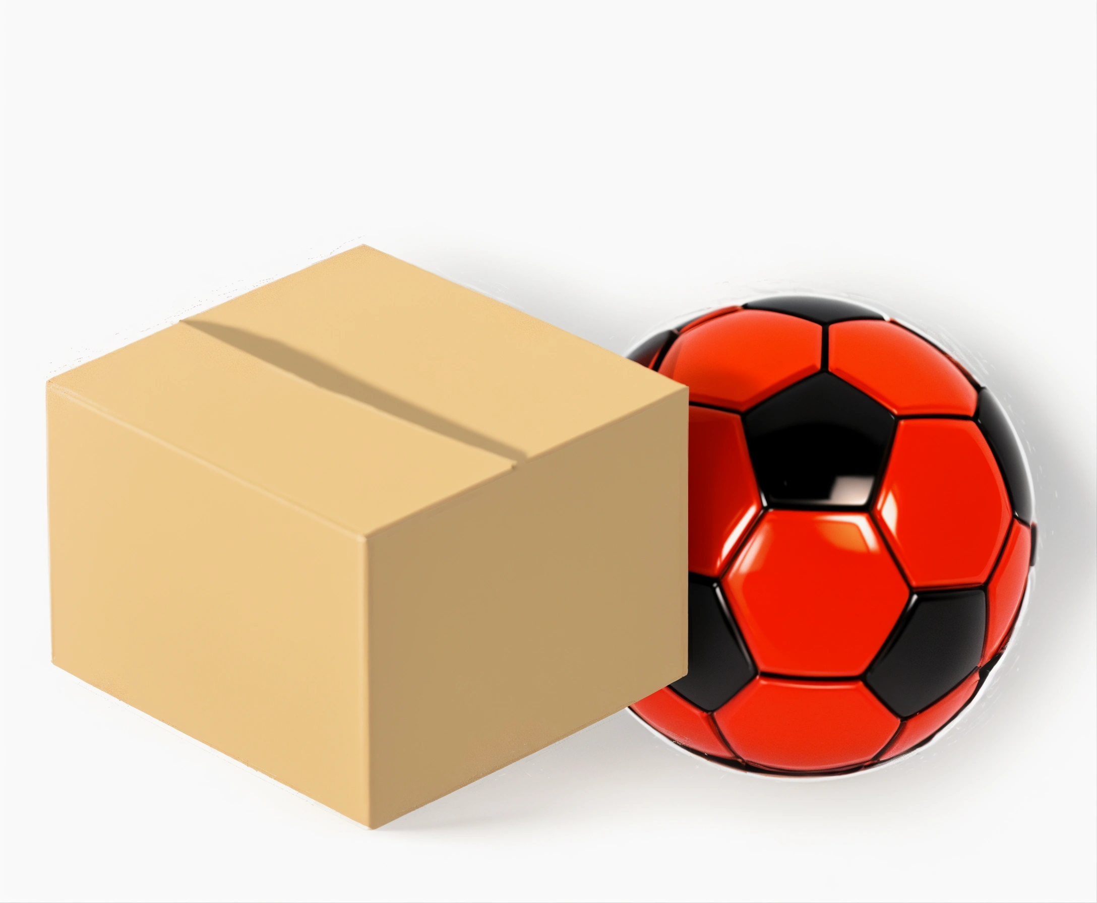 Lexica - A ball under the box big box , full body image of a cute ...