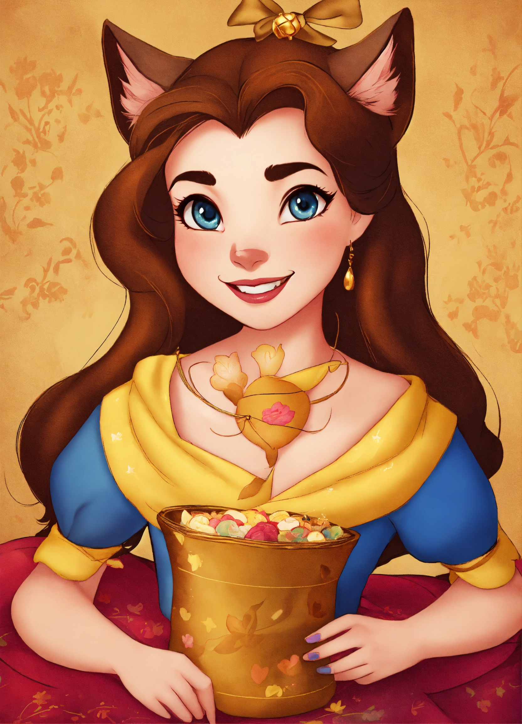 Lexica - Disney Belle as a cat