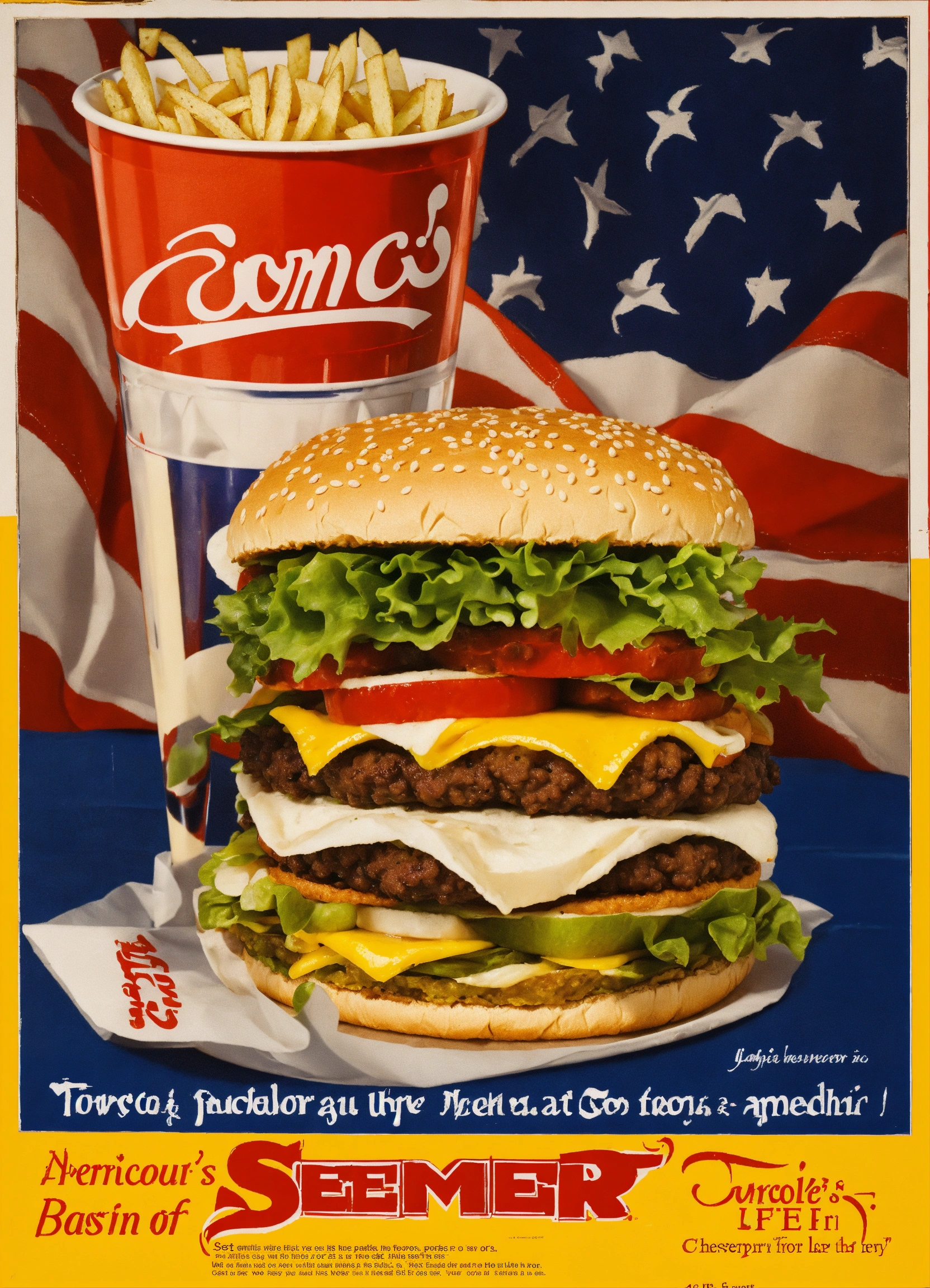 Lexica - Fast food advertisement poster for "Semper's"
