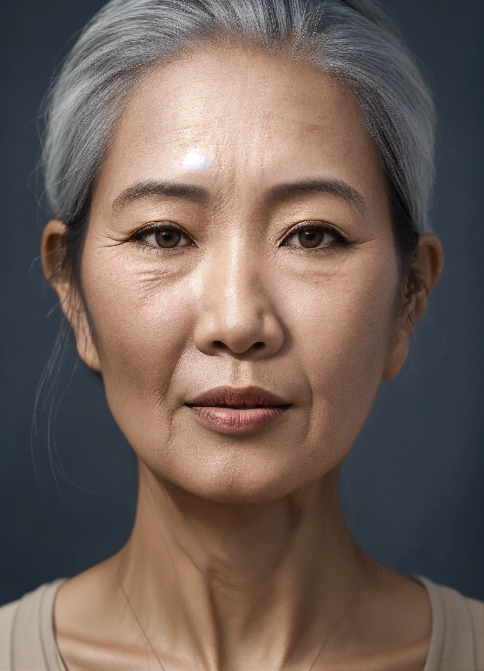 Lexica - Perioral aging,middle aged asia woman,cyber realistic