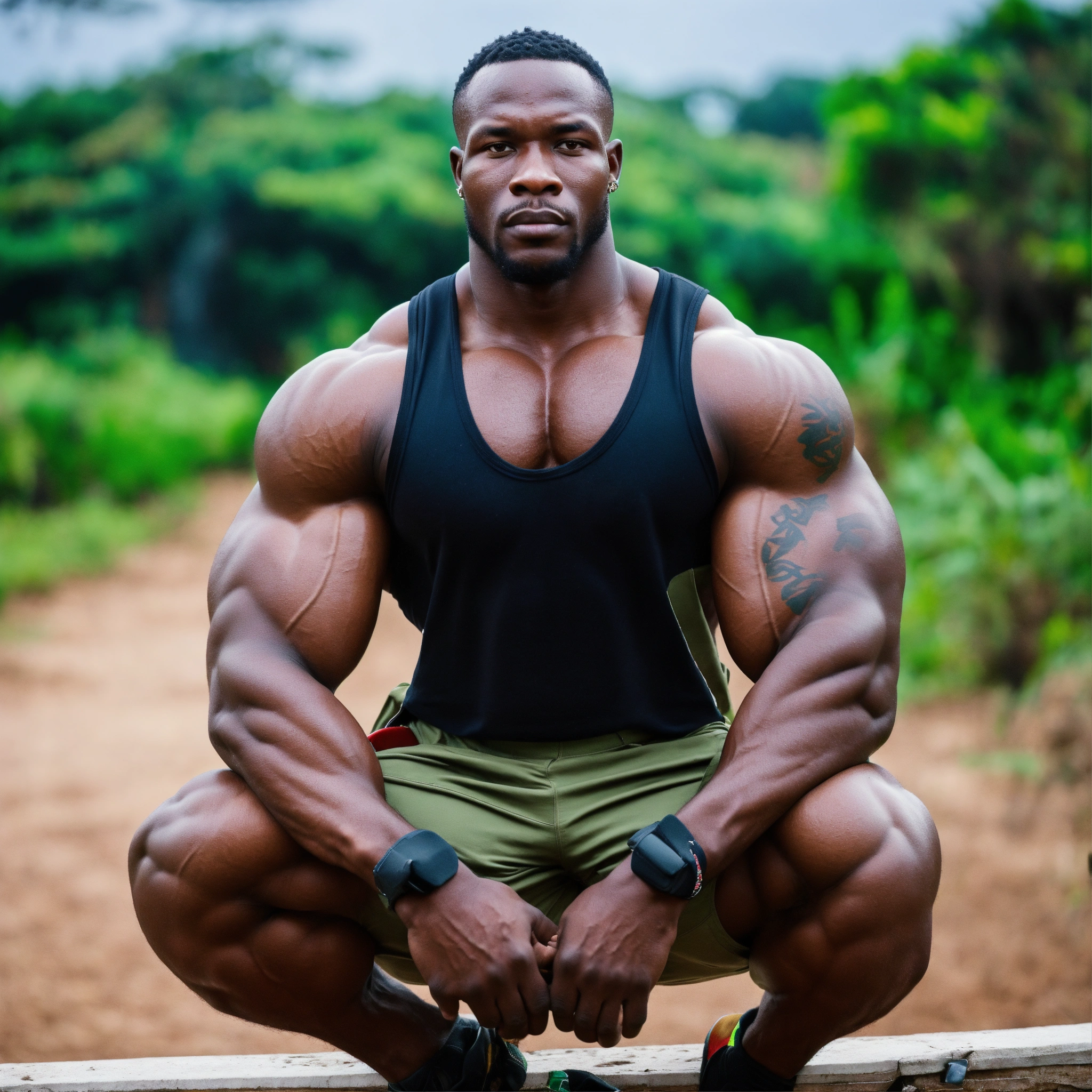 Lexica - 30-year-old Mozambican man with big muscles, big bodybuilder ...
