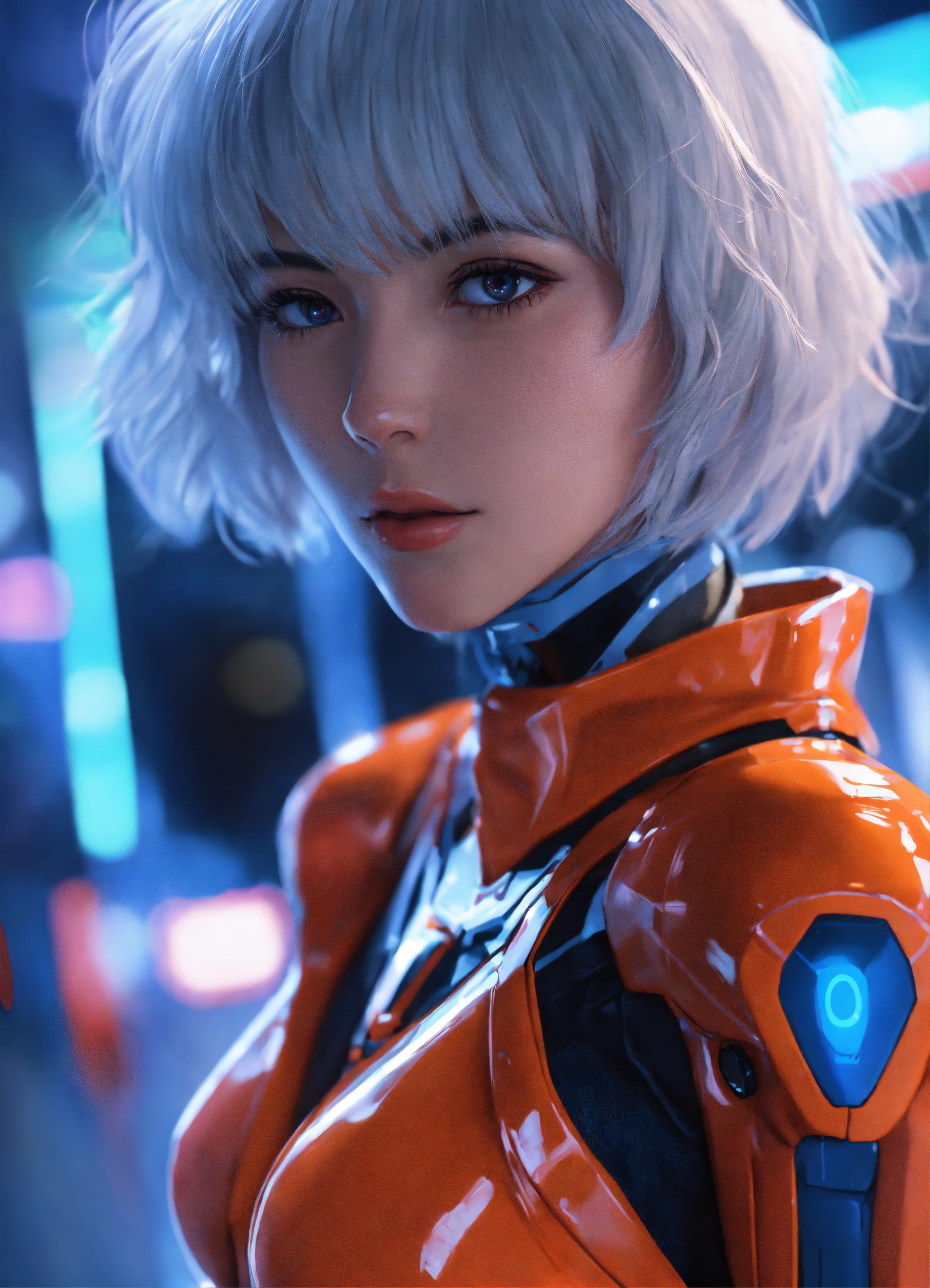 Lexica - Portrait of an AI that looks like Rei Ayanami from Neon ...