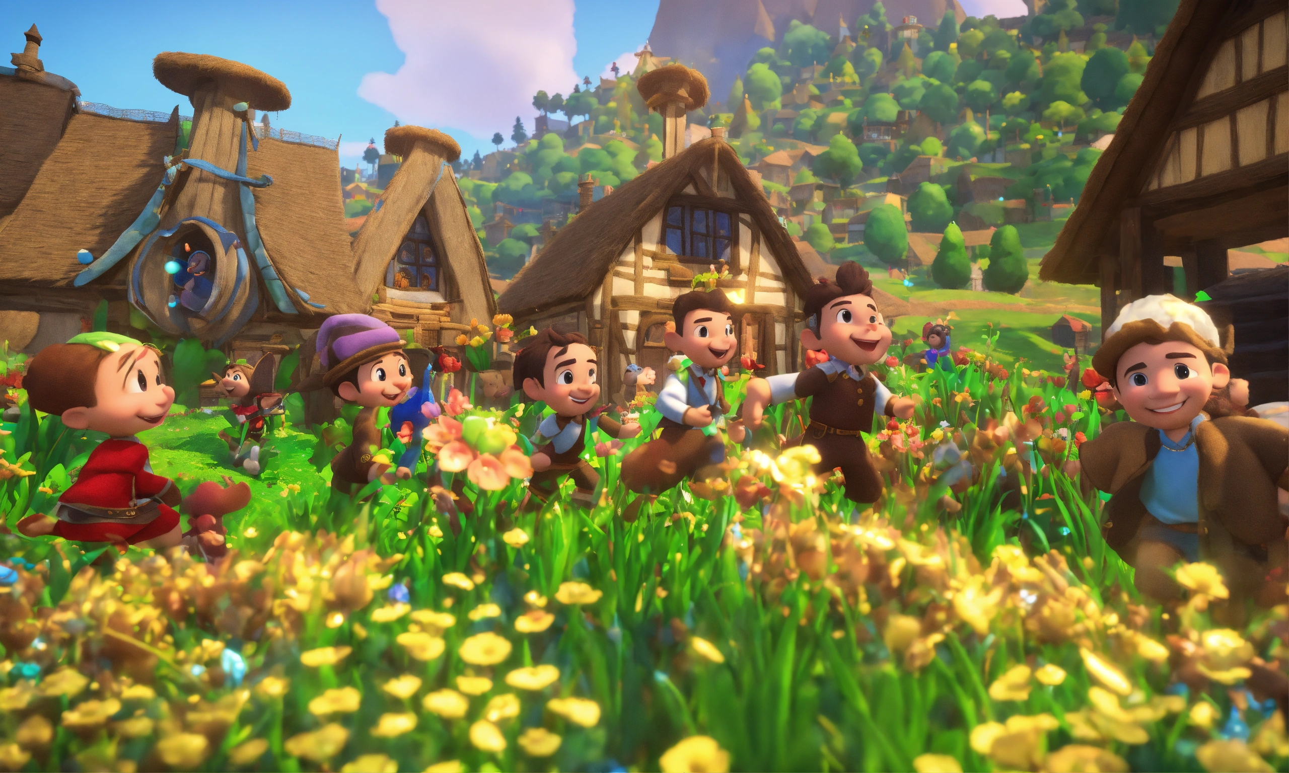 Lexica - Lots of happy villagers that shows unity animated