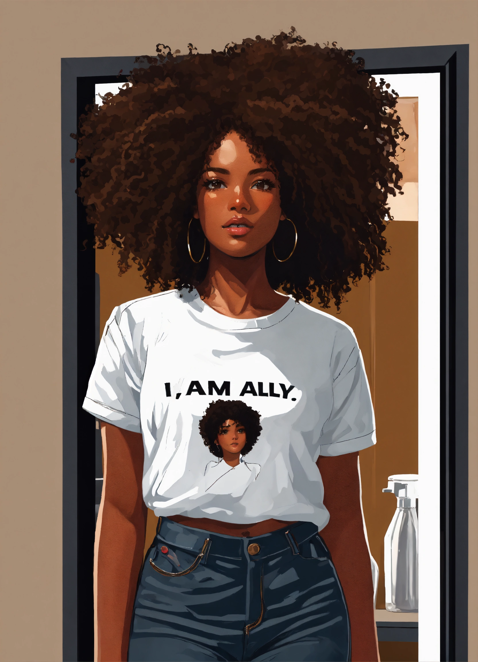 Lexica - A realistic acrylic painting, 5d, flat vector faceless ...