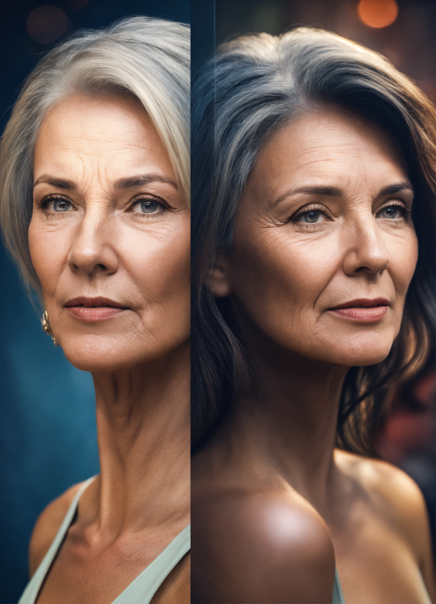 Lexica - Perioral aging,middle aged women,cyber realistic