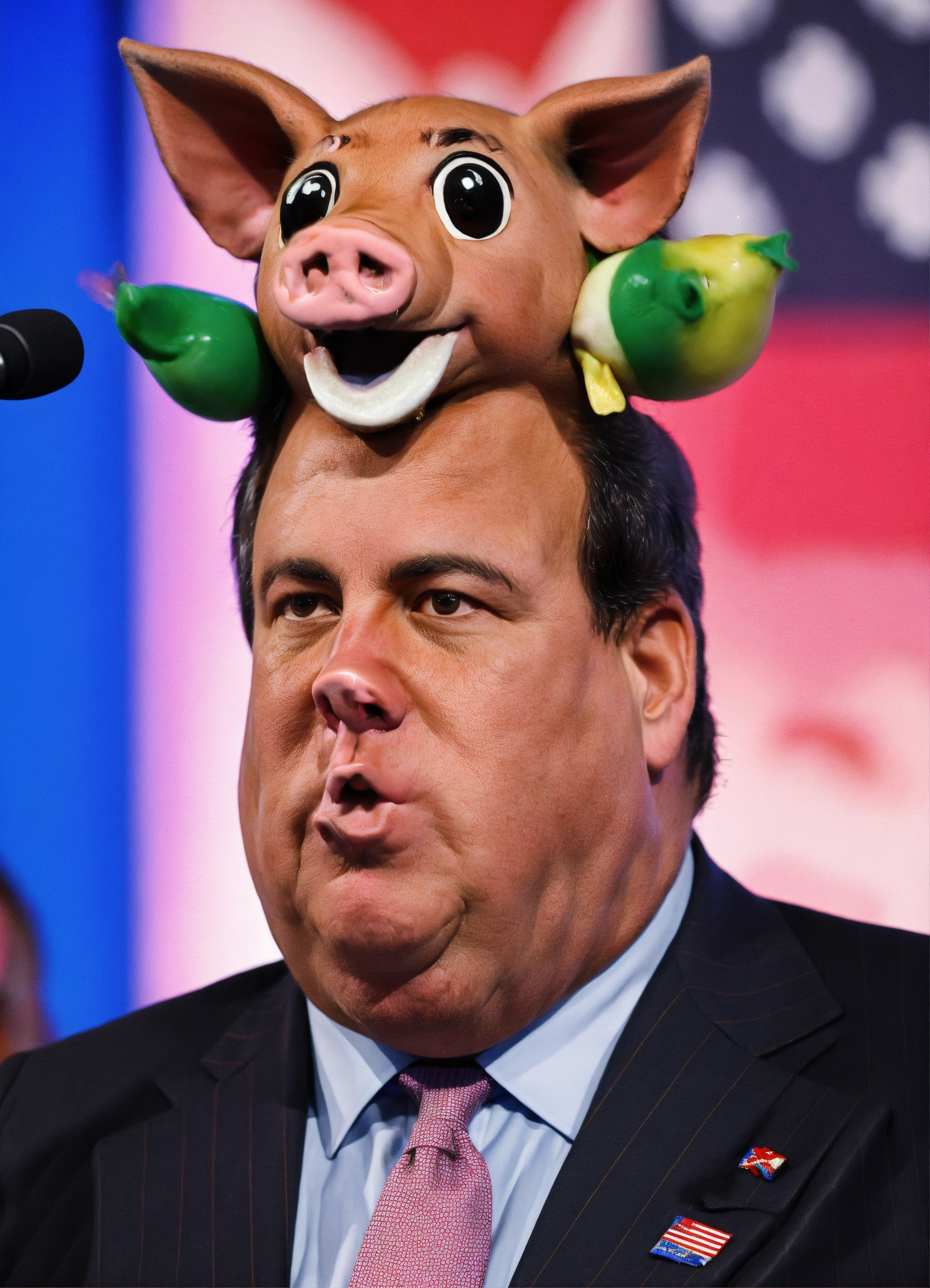 Lexica - Chris Christie, with a pig’s face