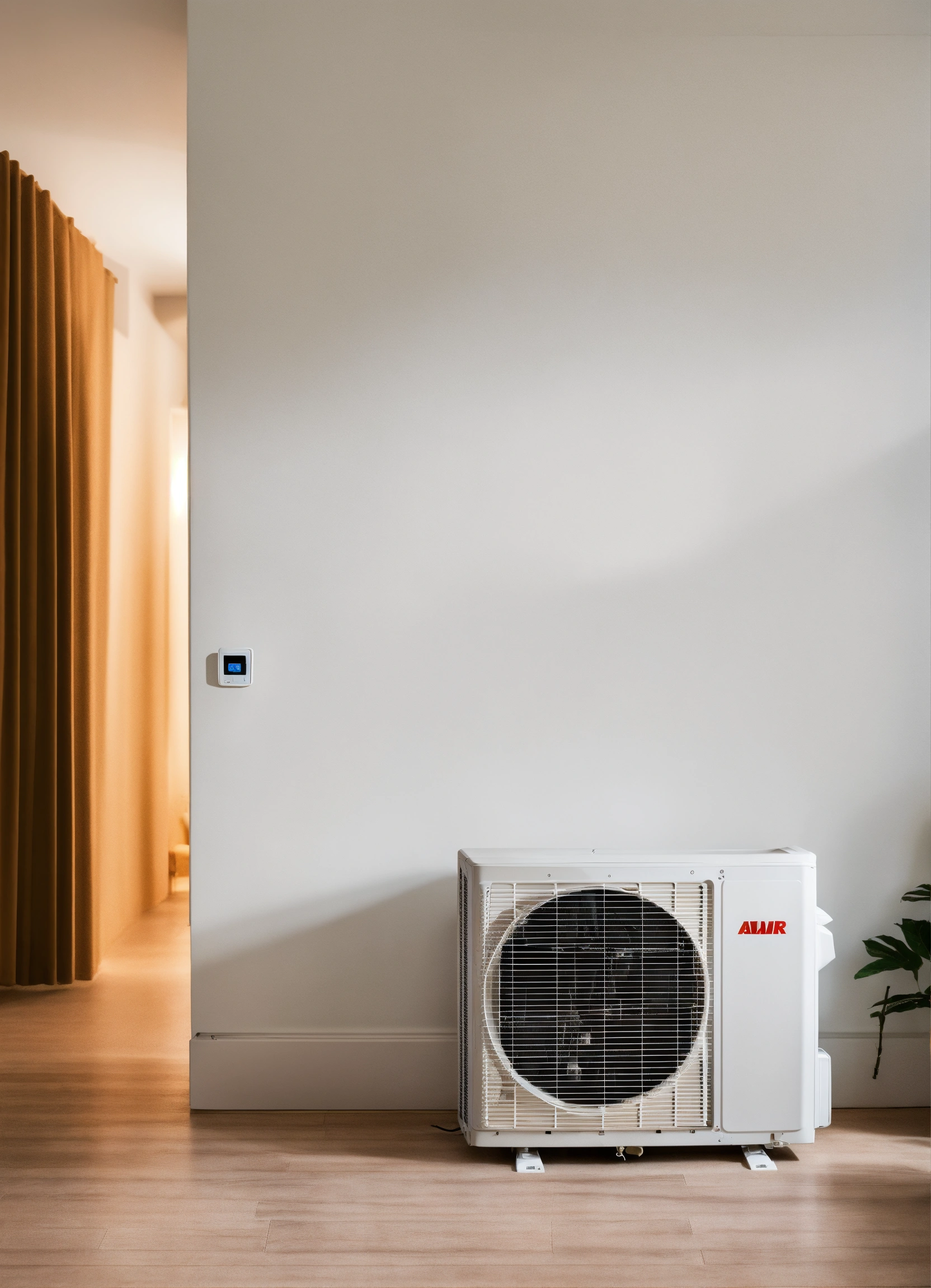 Lexica - Photo of an expensive air conditioner on a white wall in home