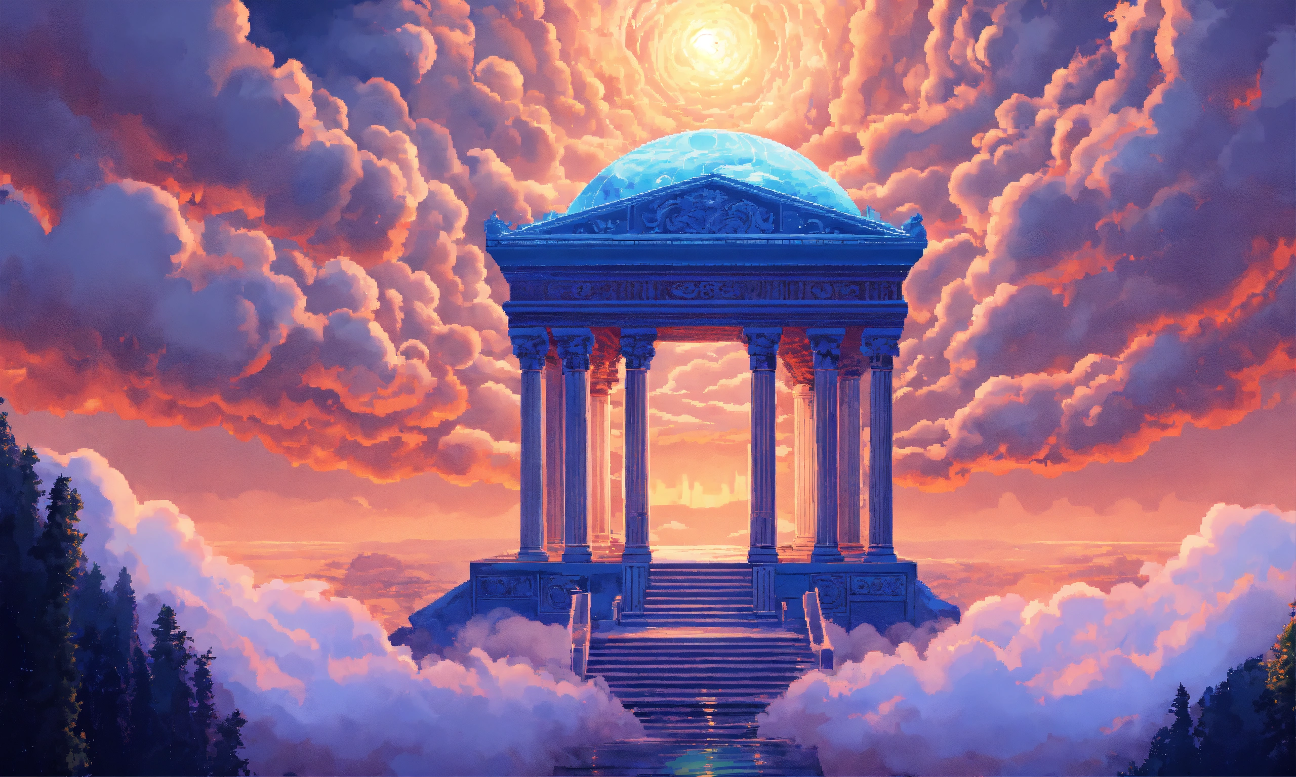 Lexica - Heavens gate, pixel art detailed, intricate details, spiraling ...