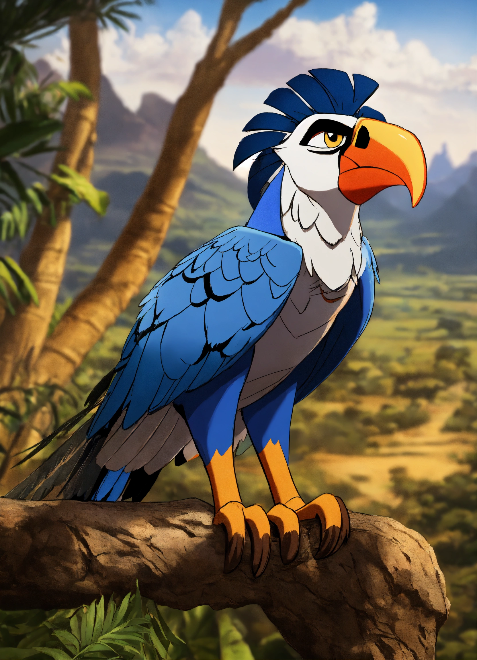 Lexica - Zazu bird from Disney's Lion King cartoon