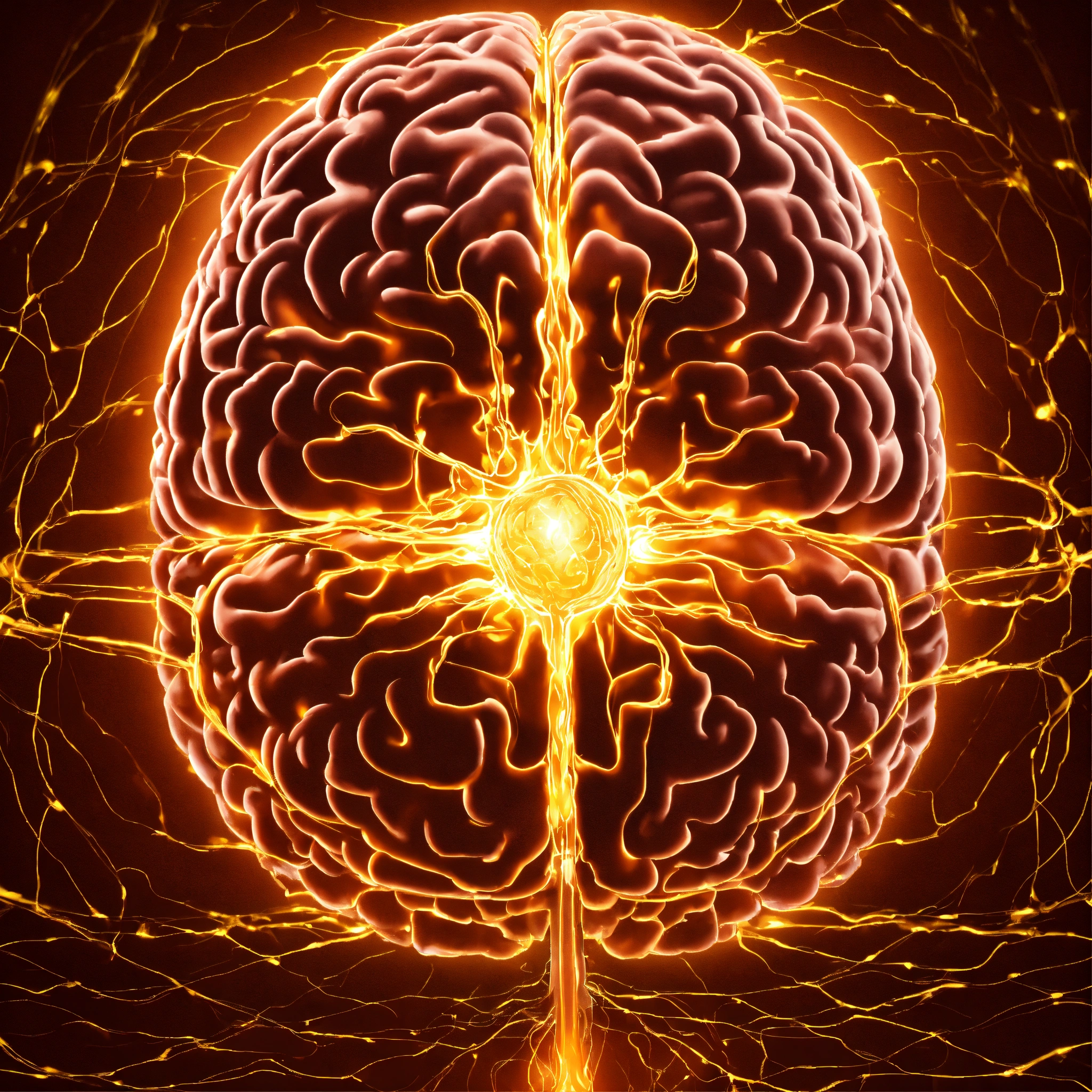 Lexica - A brain with a ripple effect of light radiating out from the ...