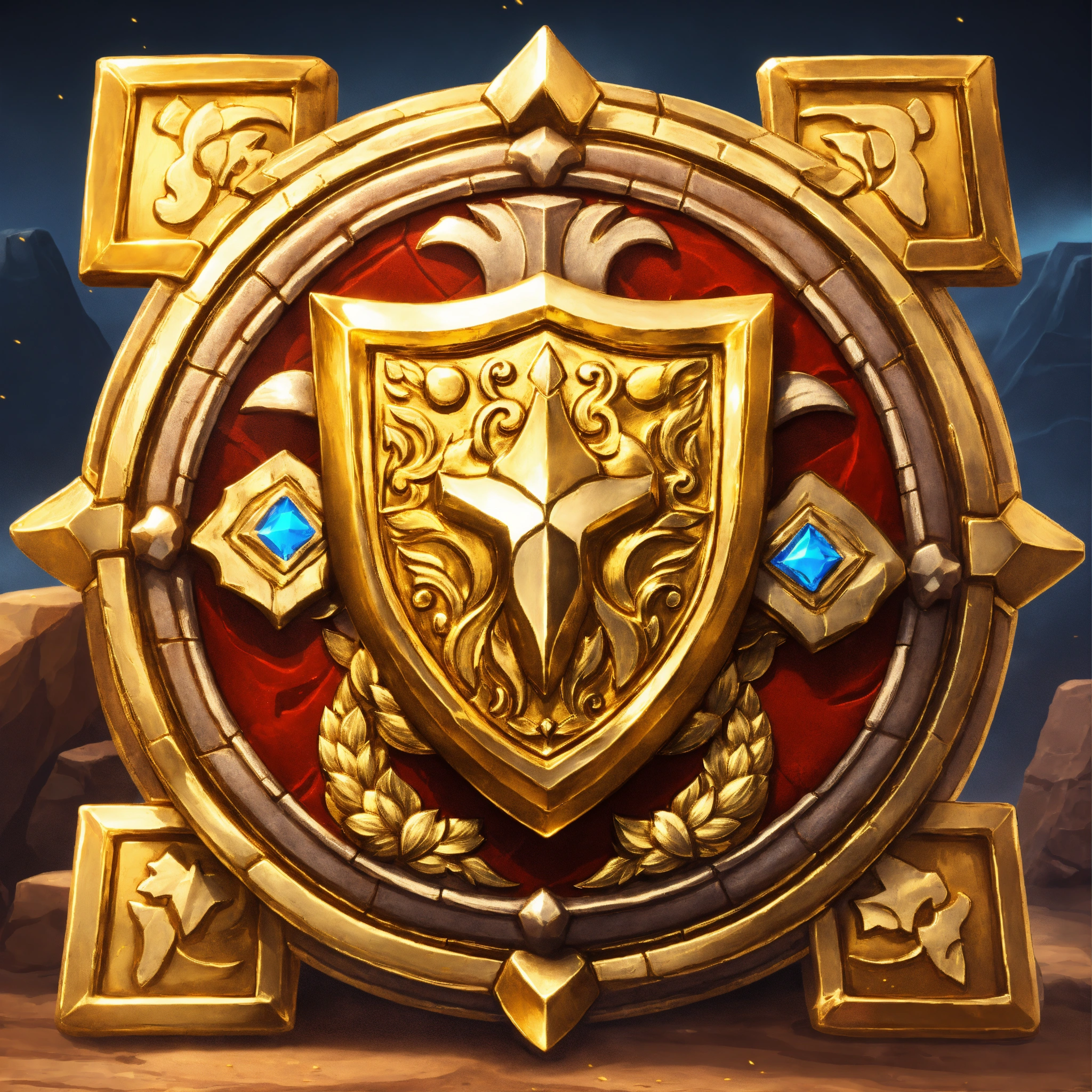 Lexica - Ancient gold shield game icon