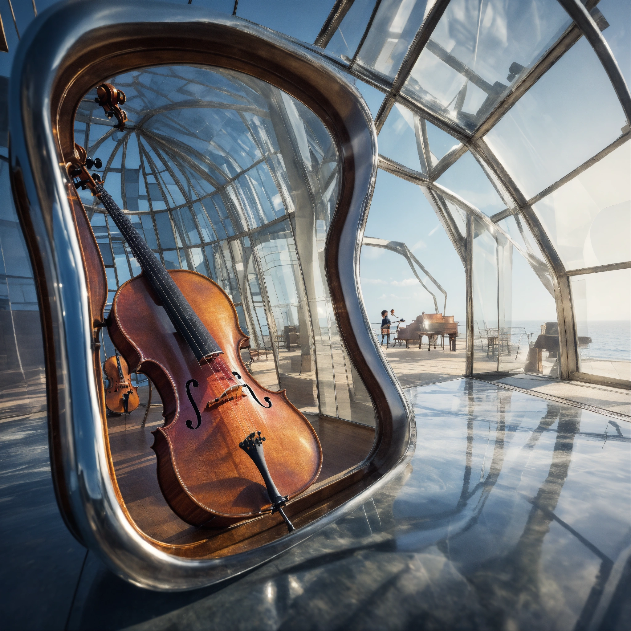 Lexica - Very bizarre angle of a photorealistic closeup view of inside ...