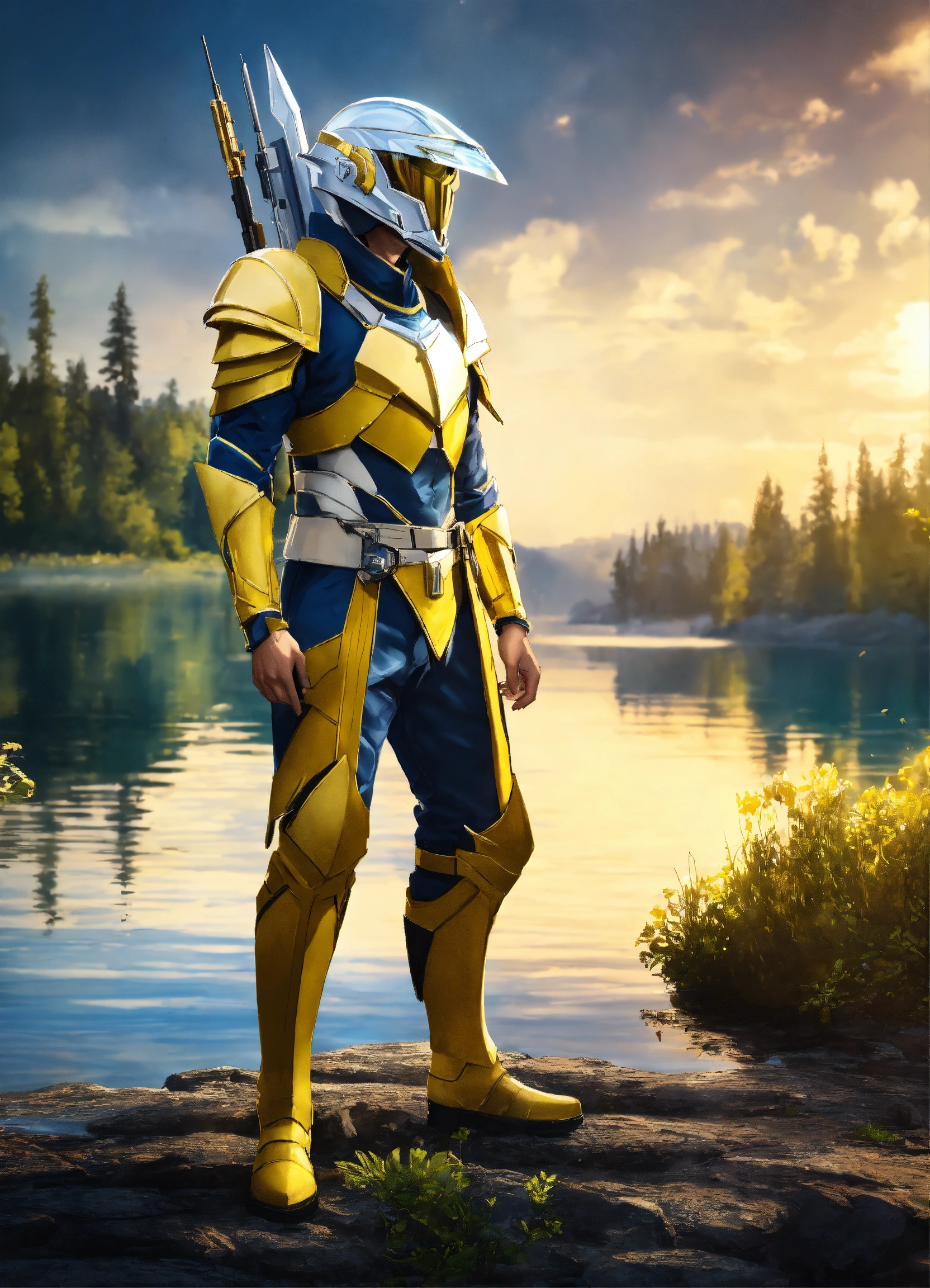 Lexica - Epic art of a full body of a high elf sci fi soldier wearing ...