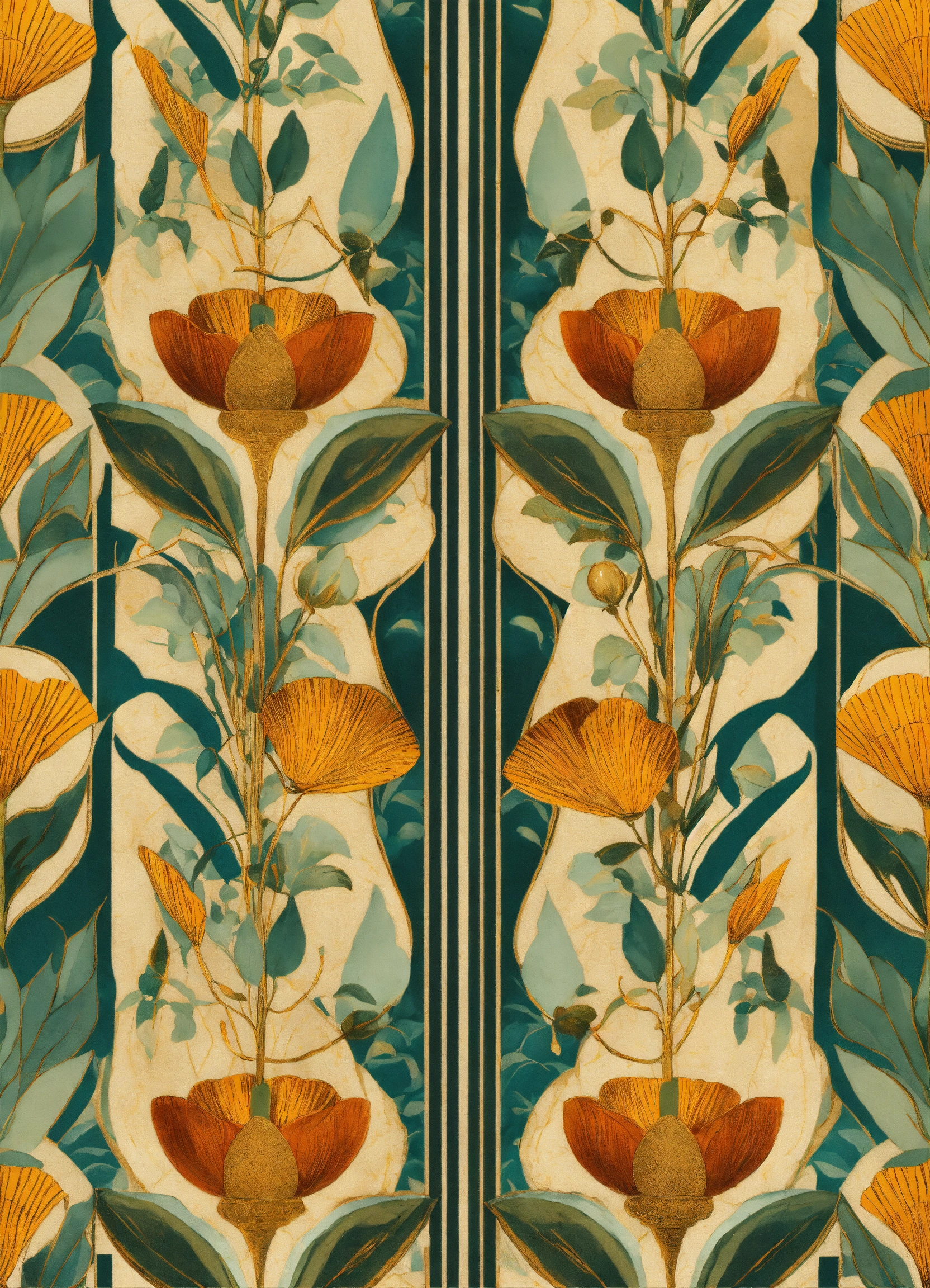 Lexica - Botanical vintage surreal pattern, petite embellishments ...