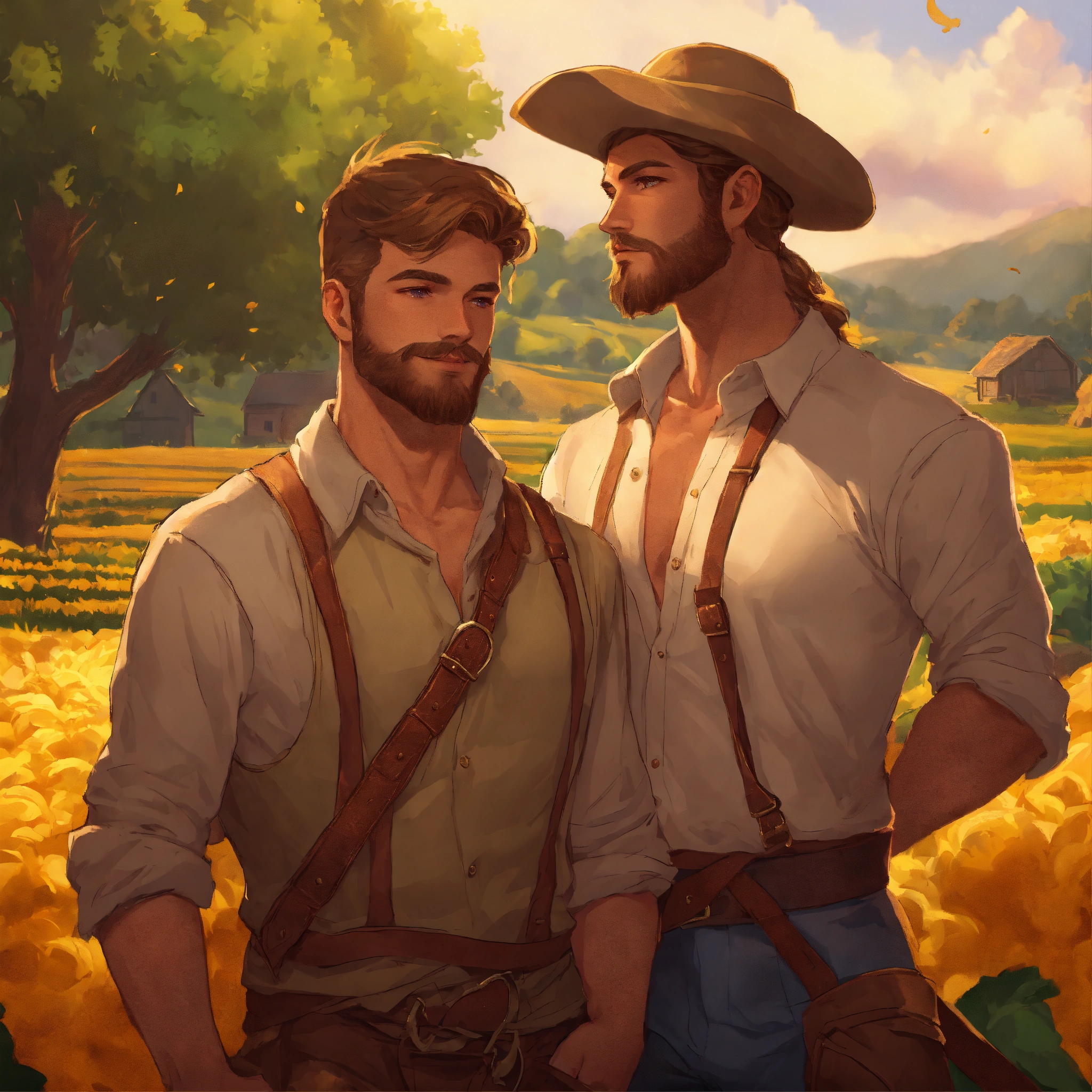 Lexica Dandd Fantasy Cinematic Gay Male Farmer Couple