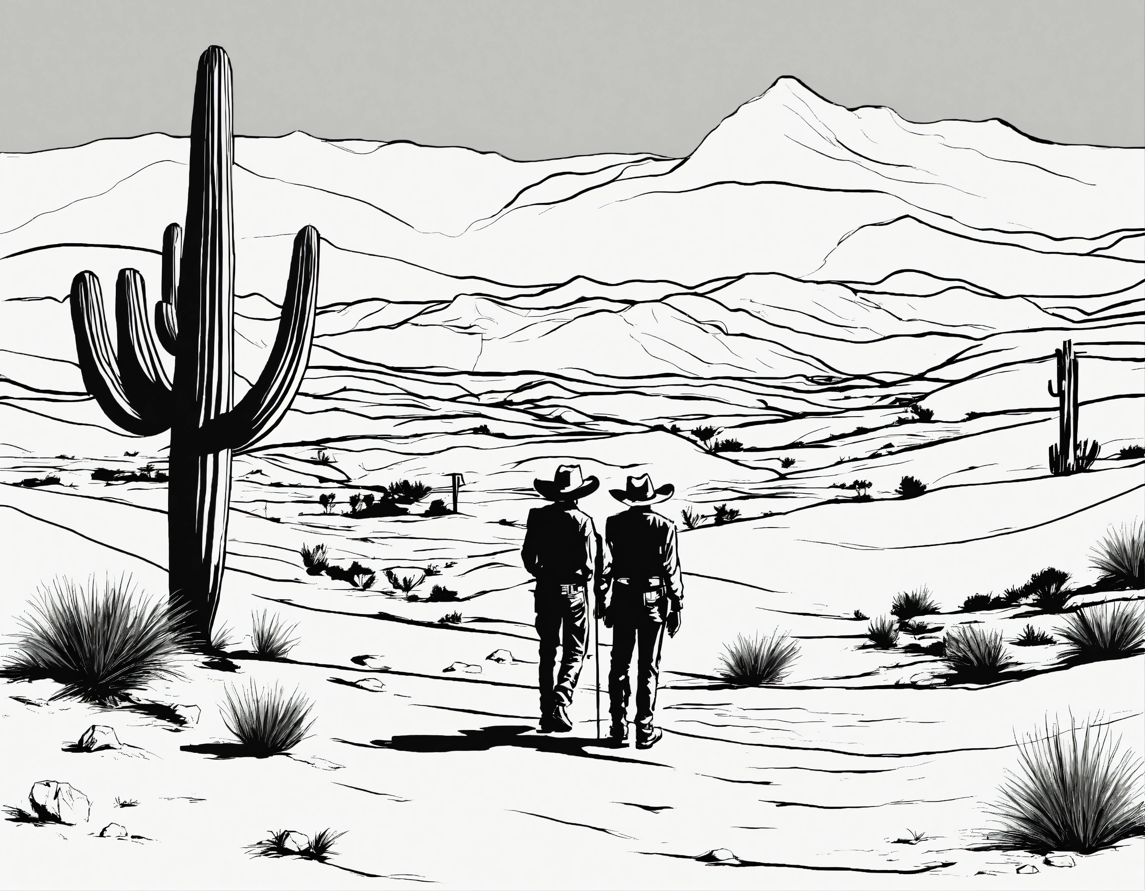 Lexica - Centered flat minimal black and white line drawing, high ...