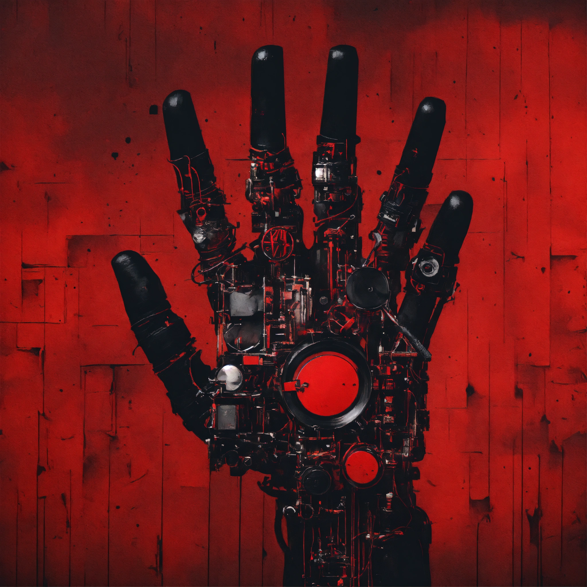 Lexica - Minimalist Terrifying collage techno music black and red tone ...