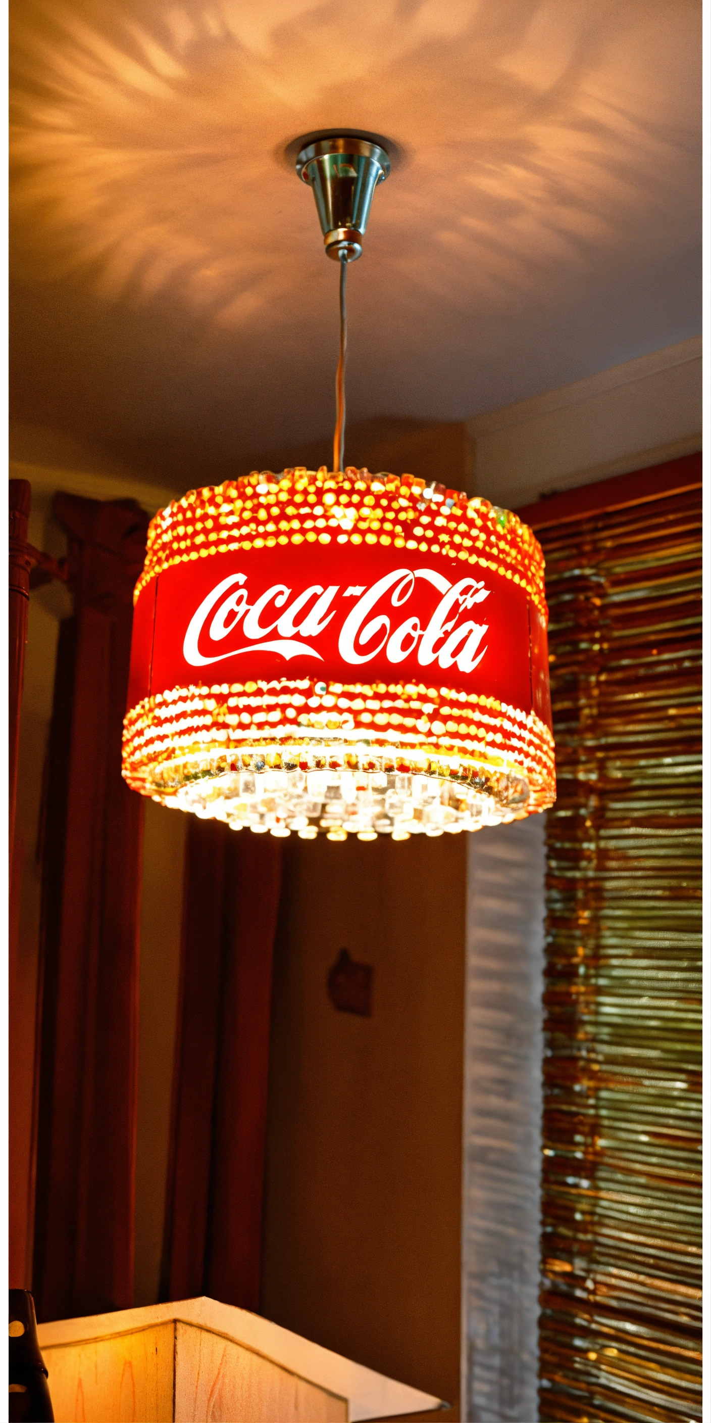 Lexica - Exte "coca cola" A CEILING lamp made from SEVERAL recycled ...