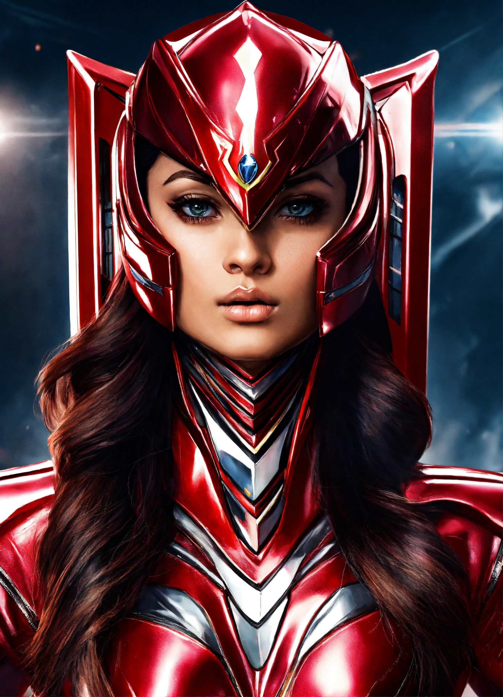 Lexica - Aishwarya power rangers chrome attire