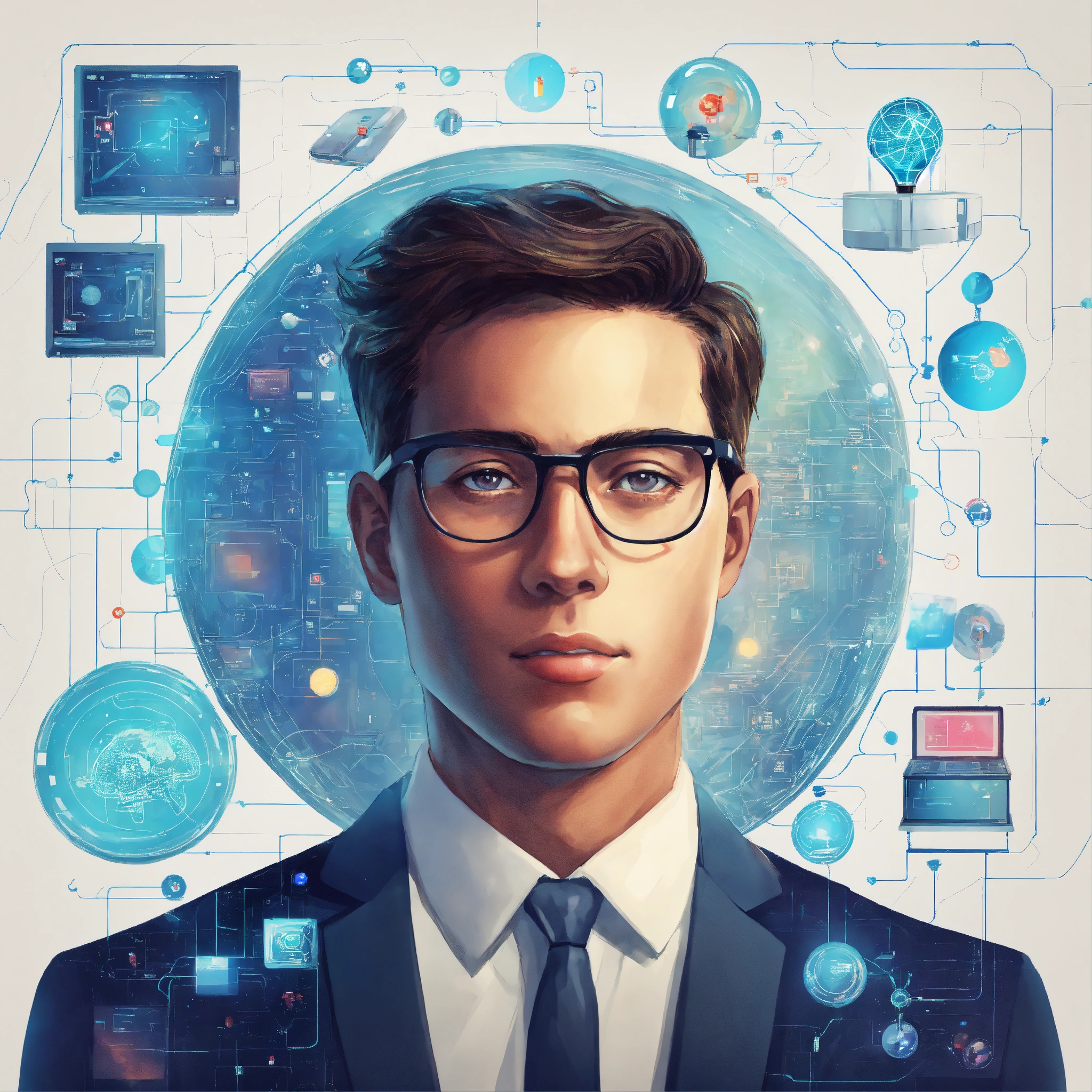 Lexica - An illustration of an innovative entrepreneur man with an ...