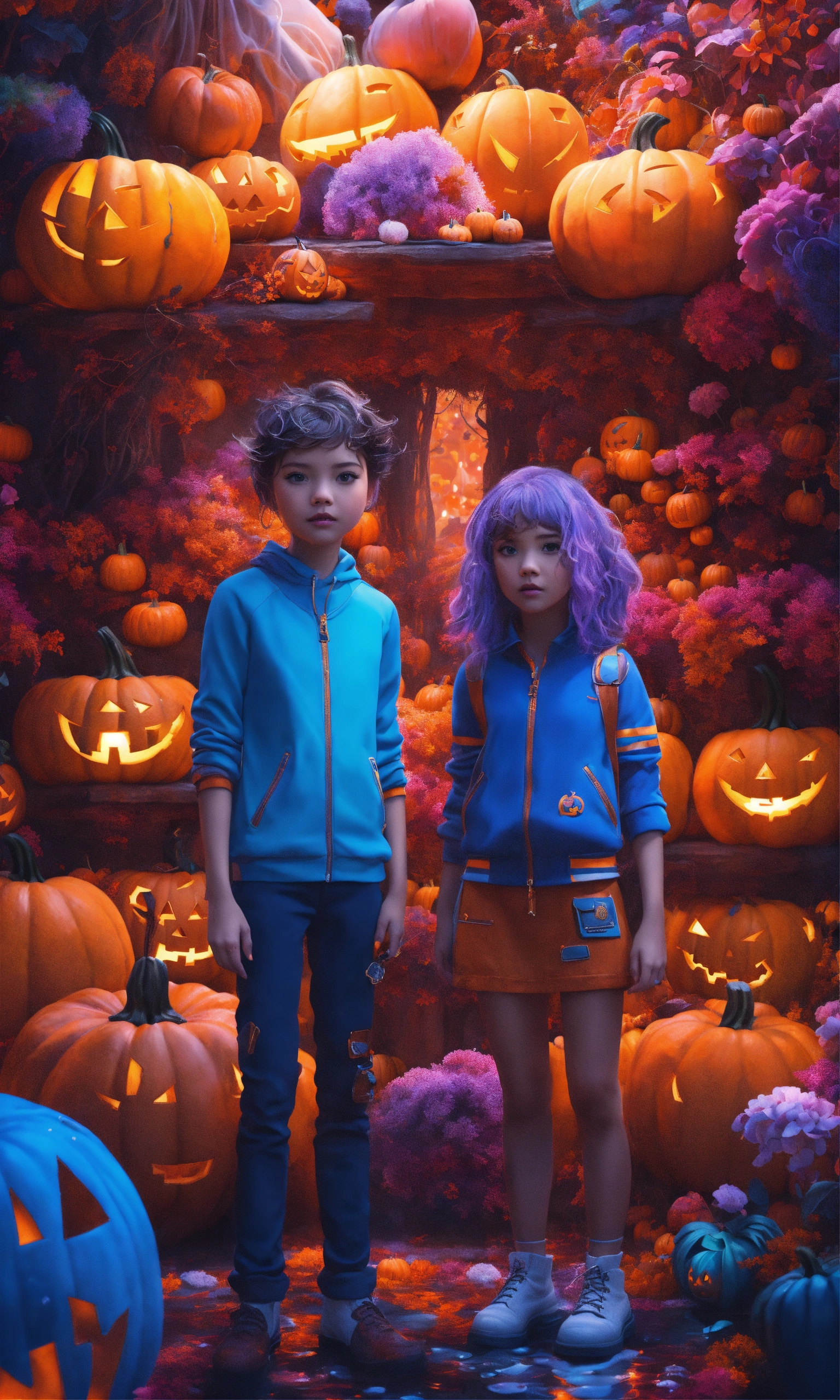 Lexica - Unsplash art, a quirky portrait of a cute girl and boy couples ...