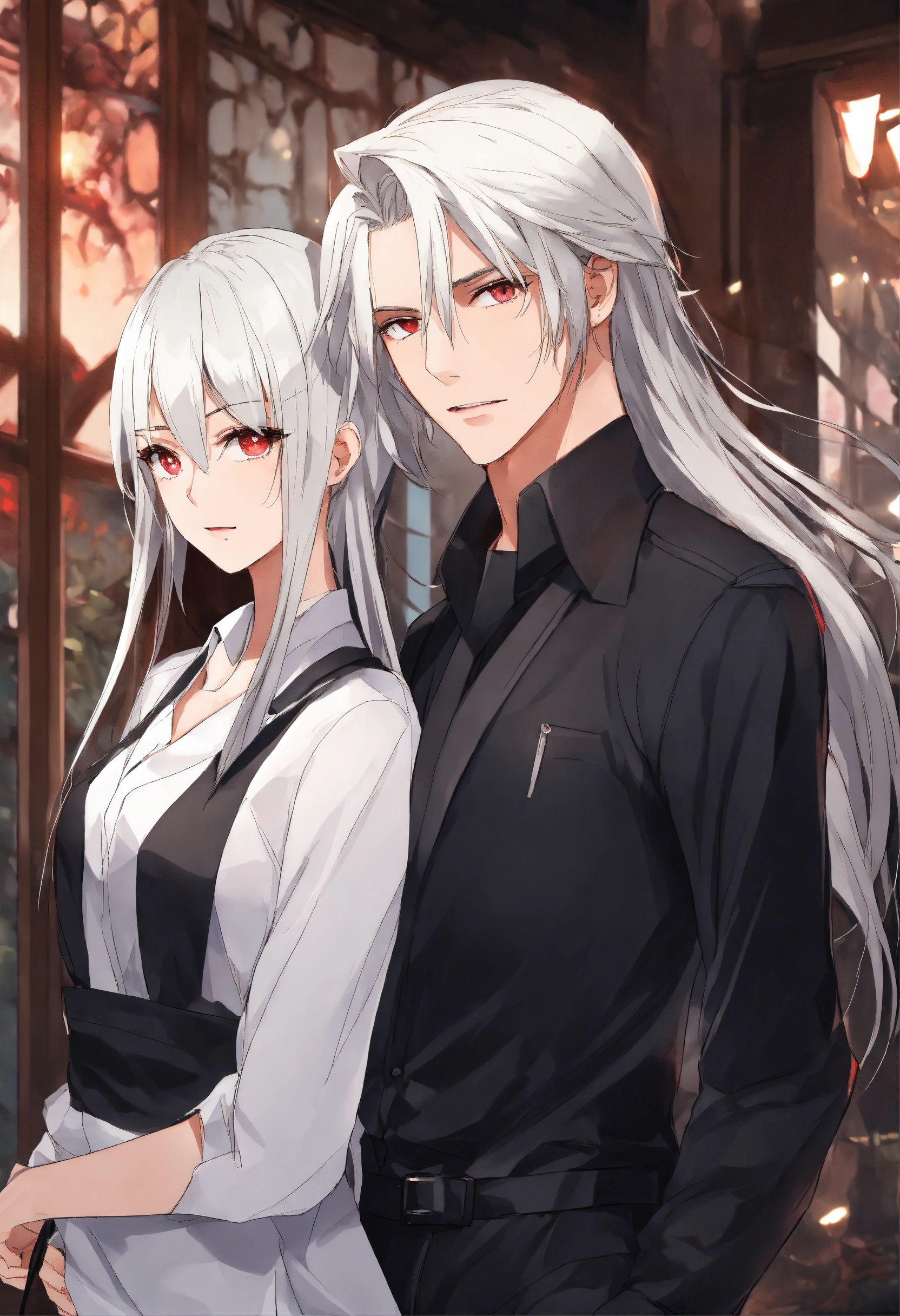 Lexica - Guy and girl 20 years old. twins. The girl has white long ...