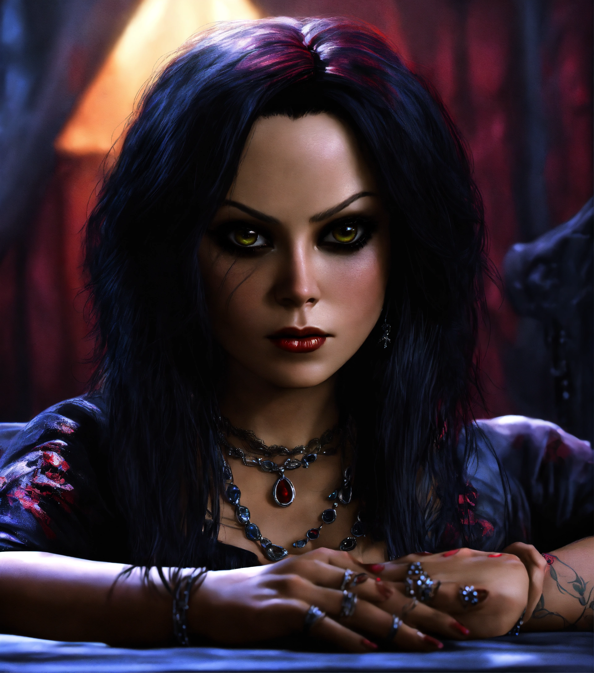 Lexica - Realistic female inspired by Jennifer Tilly in bride of Chucky ...