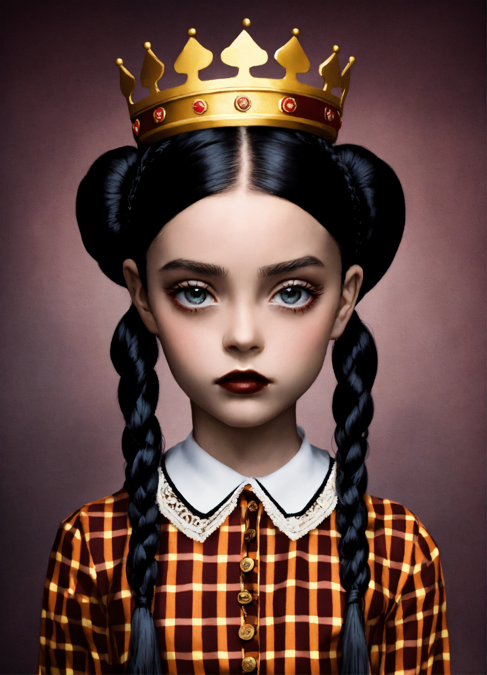Lexica - The king Burger King as Wednesday Addams girl as a logo with ...