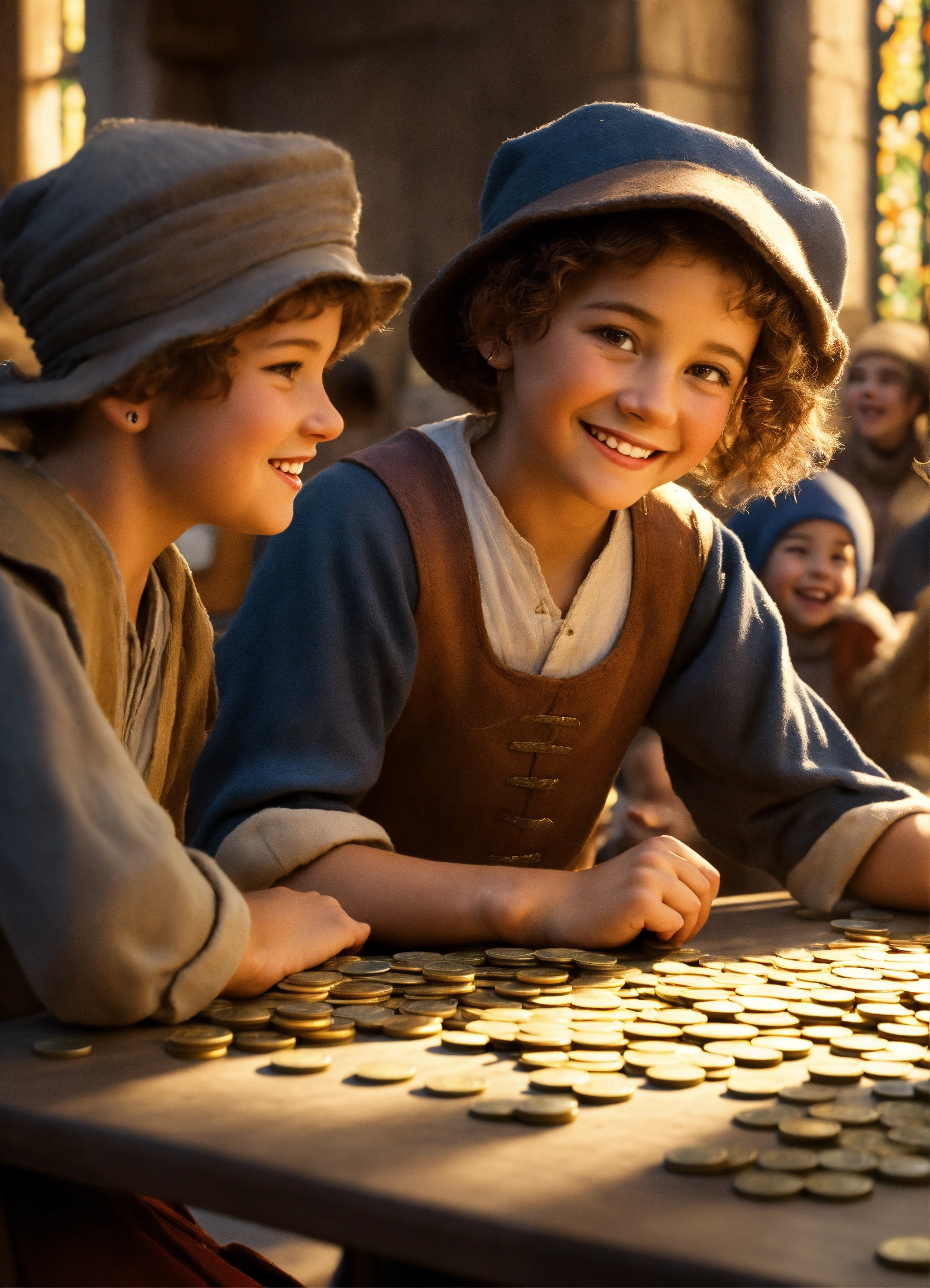 Lexica - Medieval Jewish children in a Jewish town, with a Jewish ...