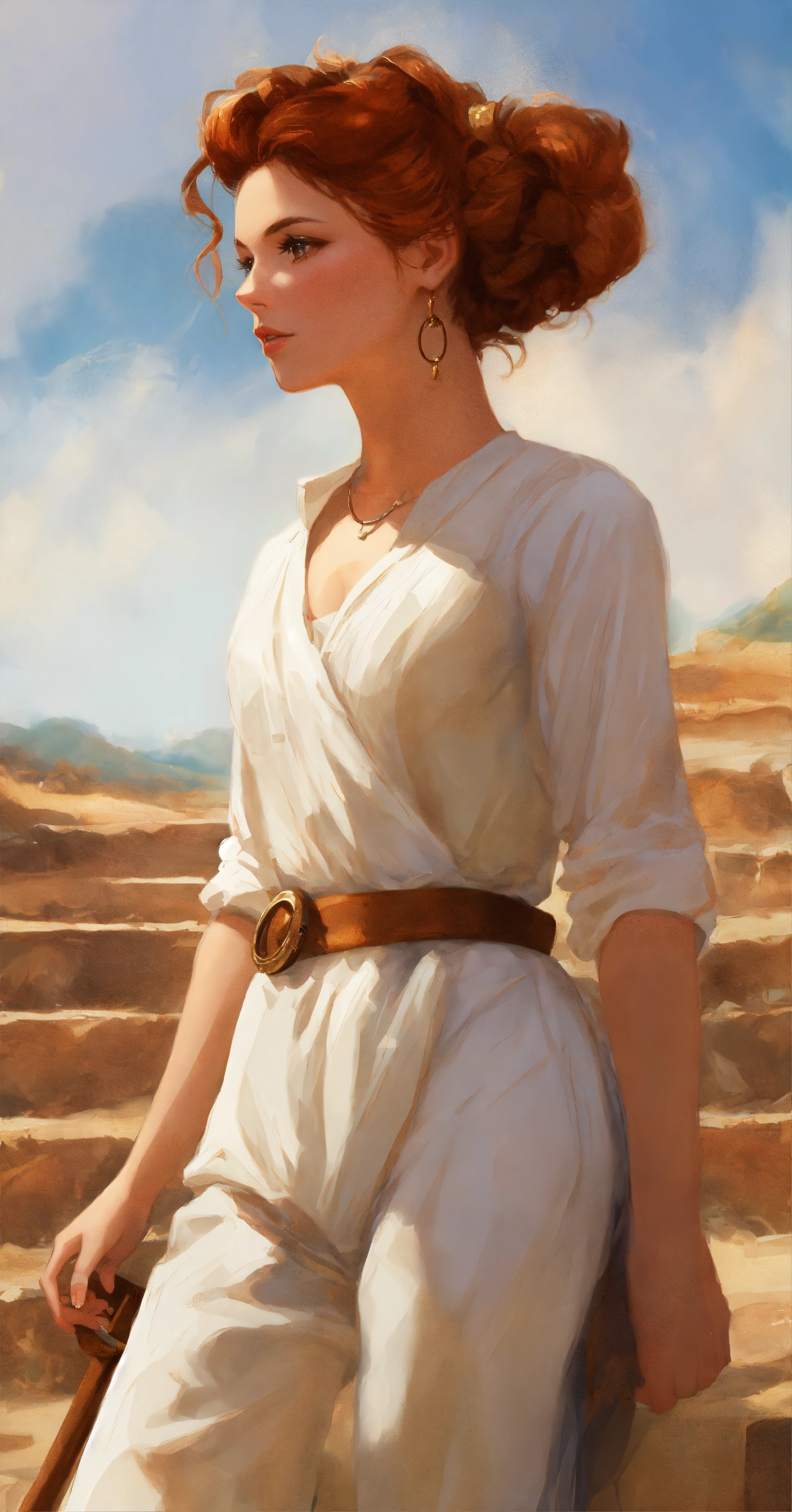 Lexica - Digital art portrait of a beautiful, rich British aristocrat ...