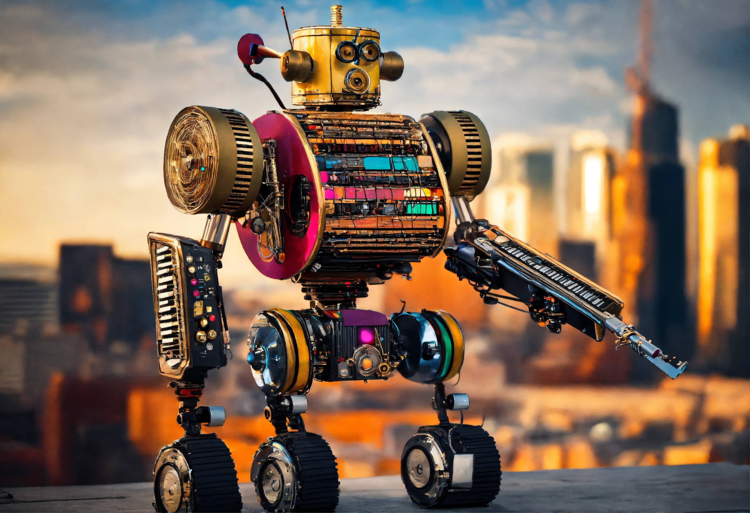 Lexica - A musicpunk robot made entirely out of music instruments