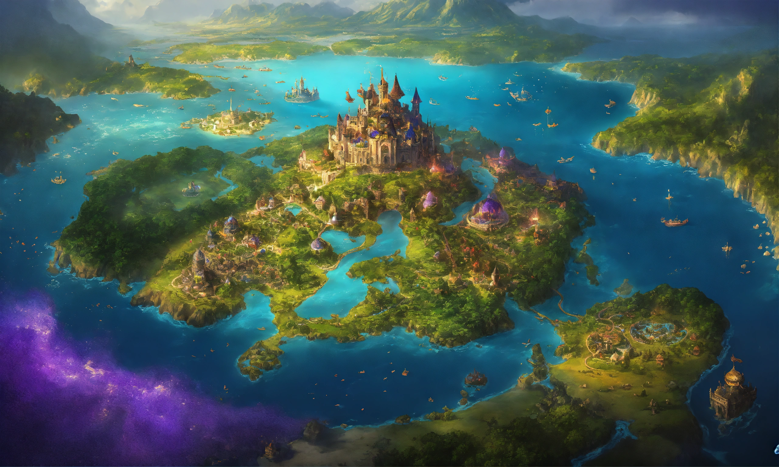 Lexica - Fantasy Map of a magical world called Eden, with 9 kingdoms ...