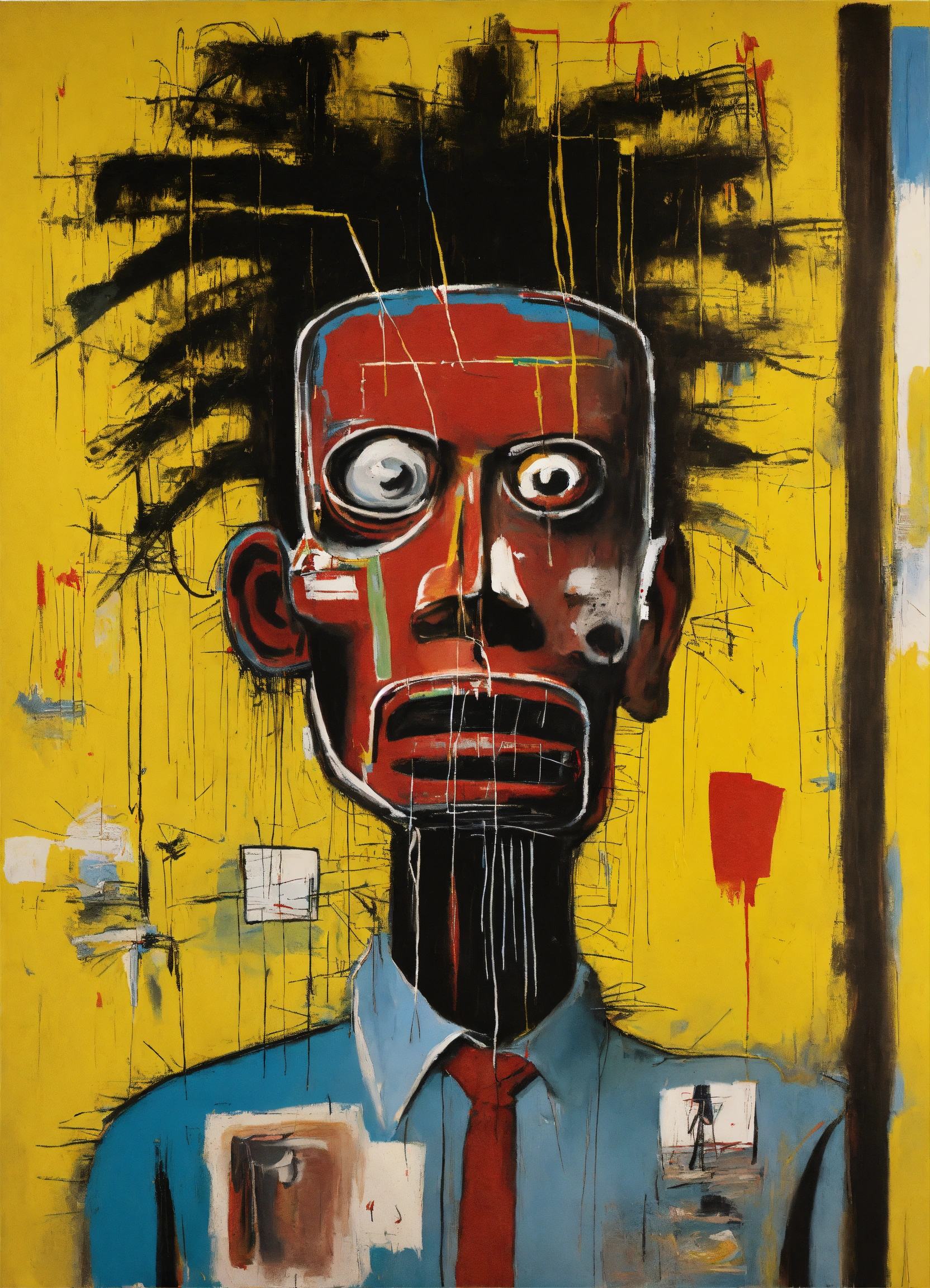 Lexica - A representation of anxiety, painting by Jean-Michel Basquiat